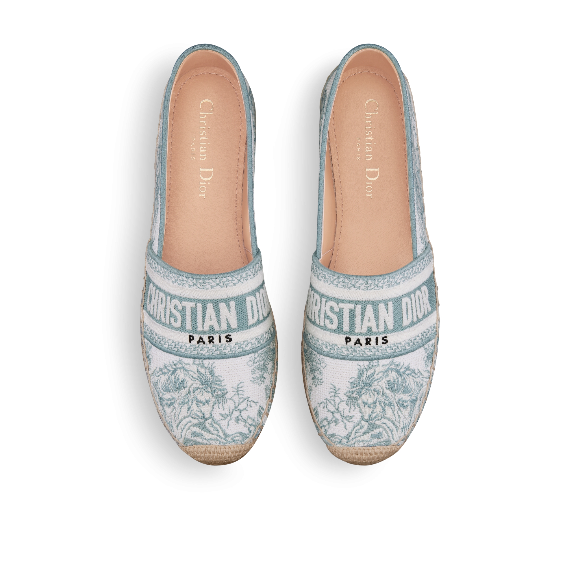 Espadrille Dior Granville Dioriviera Coton brodé du motif Toile de Jouy ...