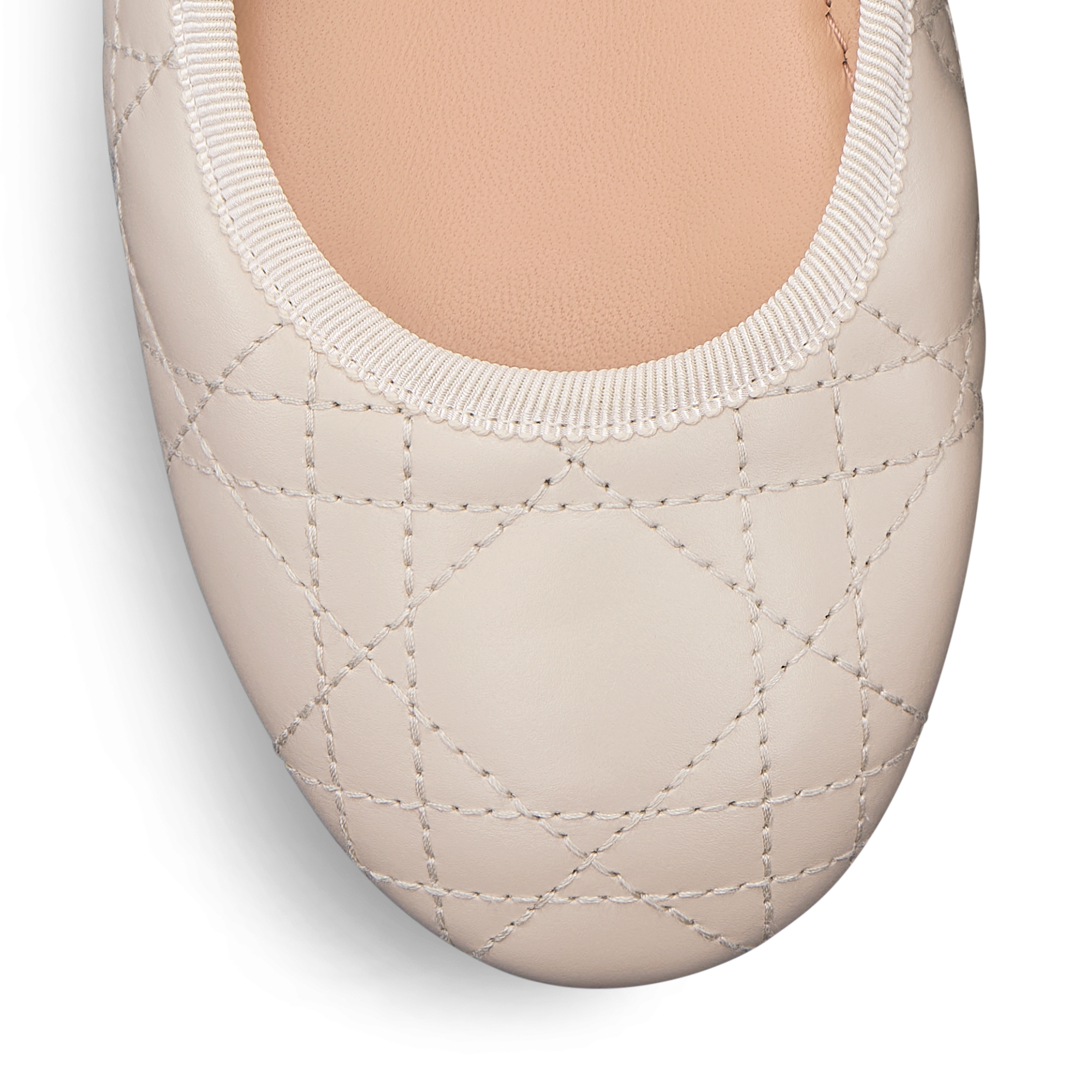 Dior Ballet Flat Light Biscuit Quilted Cannage Calfskin | DIOR