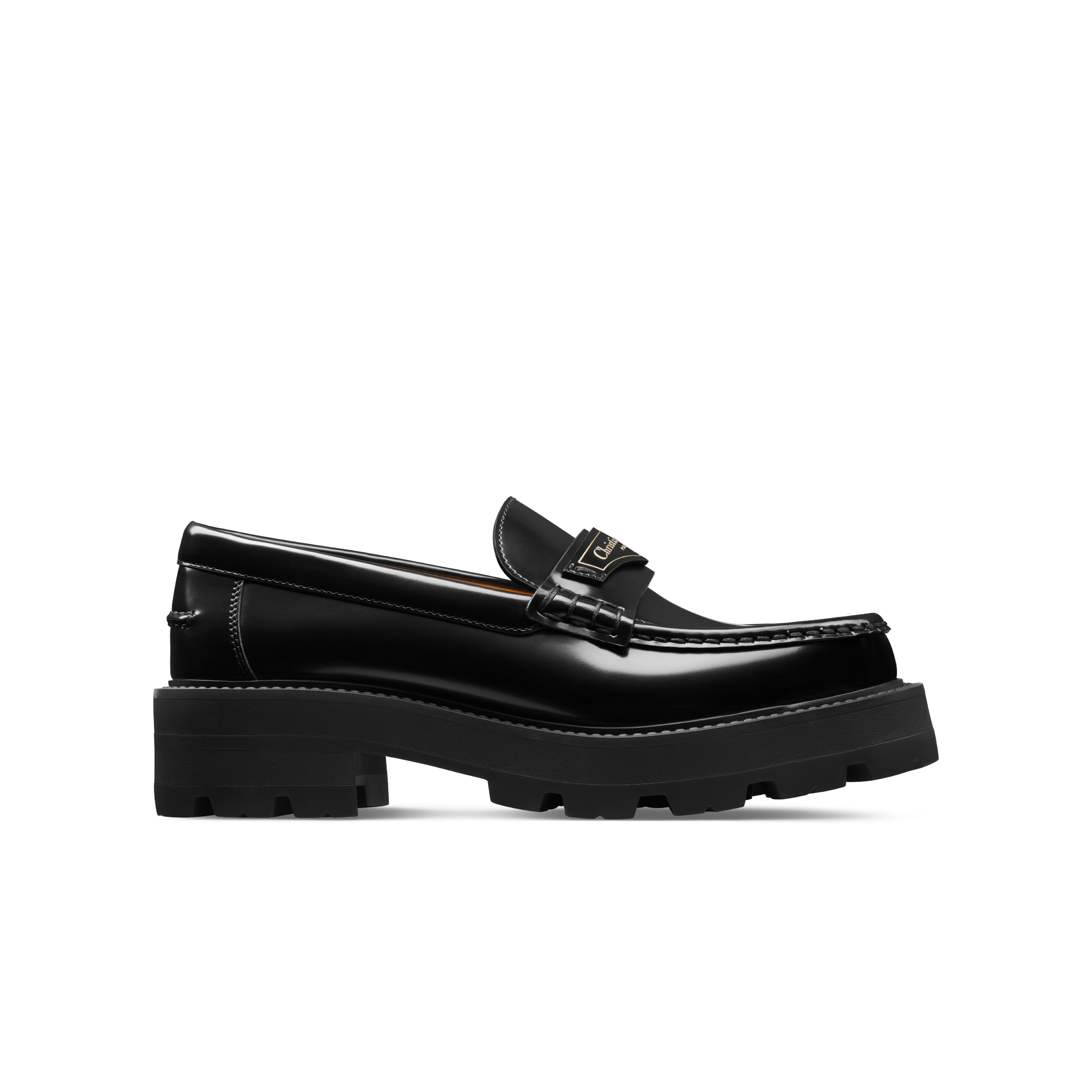Dior Boy Platform Loafer Black Brushed Calfskin | DIOR