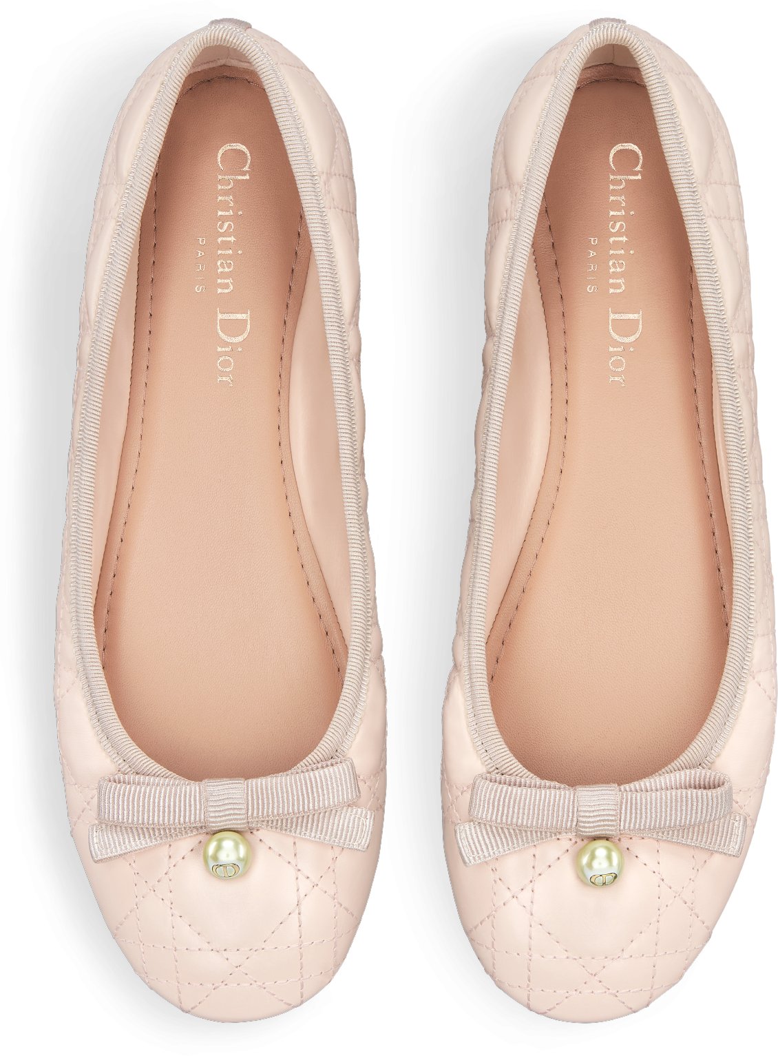 Dior Ballet Flat Rose Quartz Quilted Cannage Calfskin | DIOR
