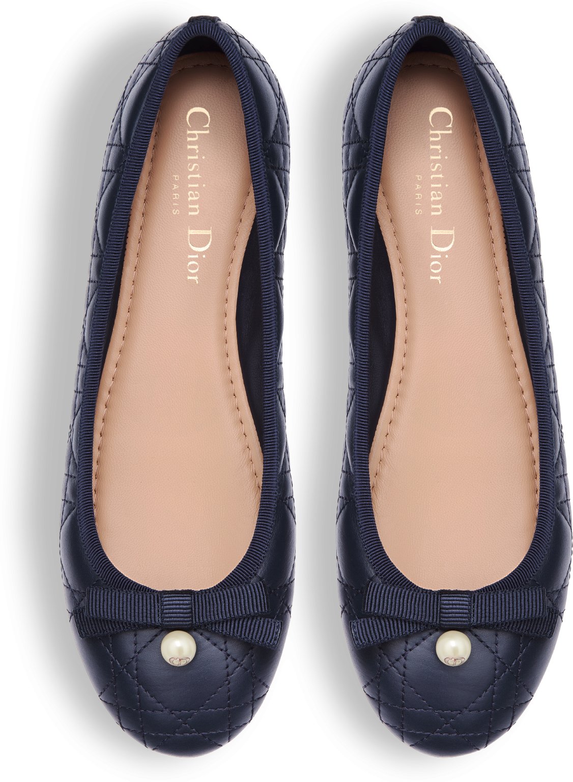 Dior Ballet Flat Deep Blue Quilted Cannage Calfskin | DIOR