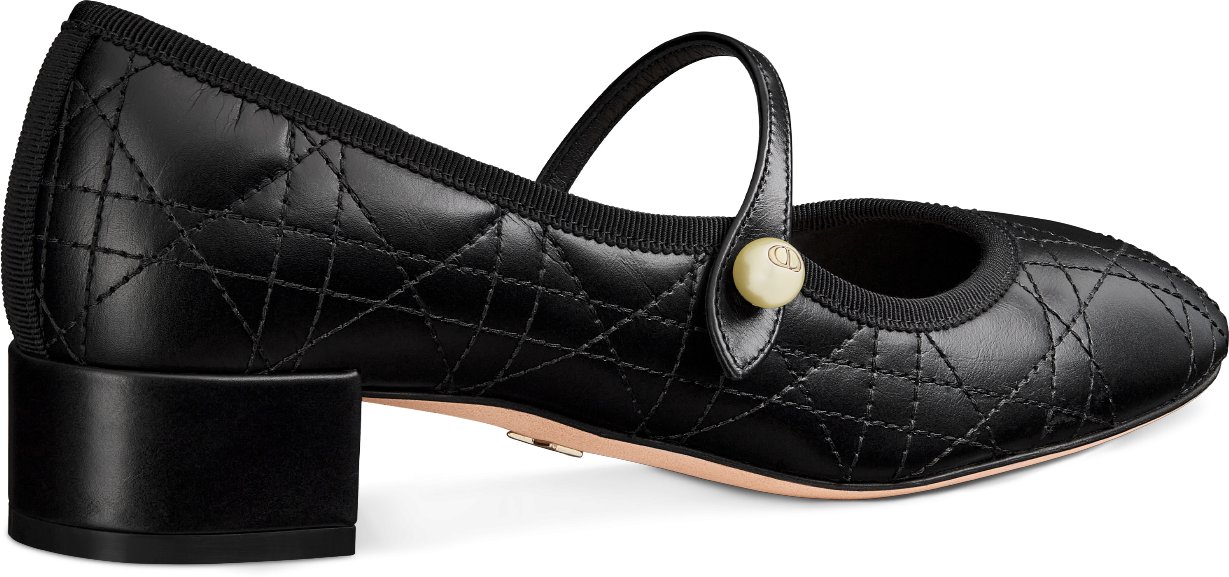 Dior Ballet Pump Black Quilted Cannage Calfskin | DIOR