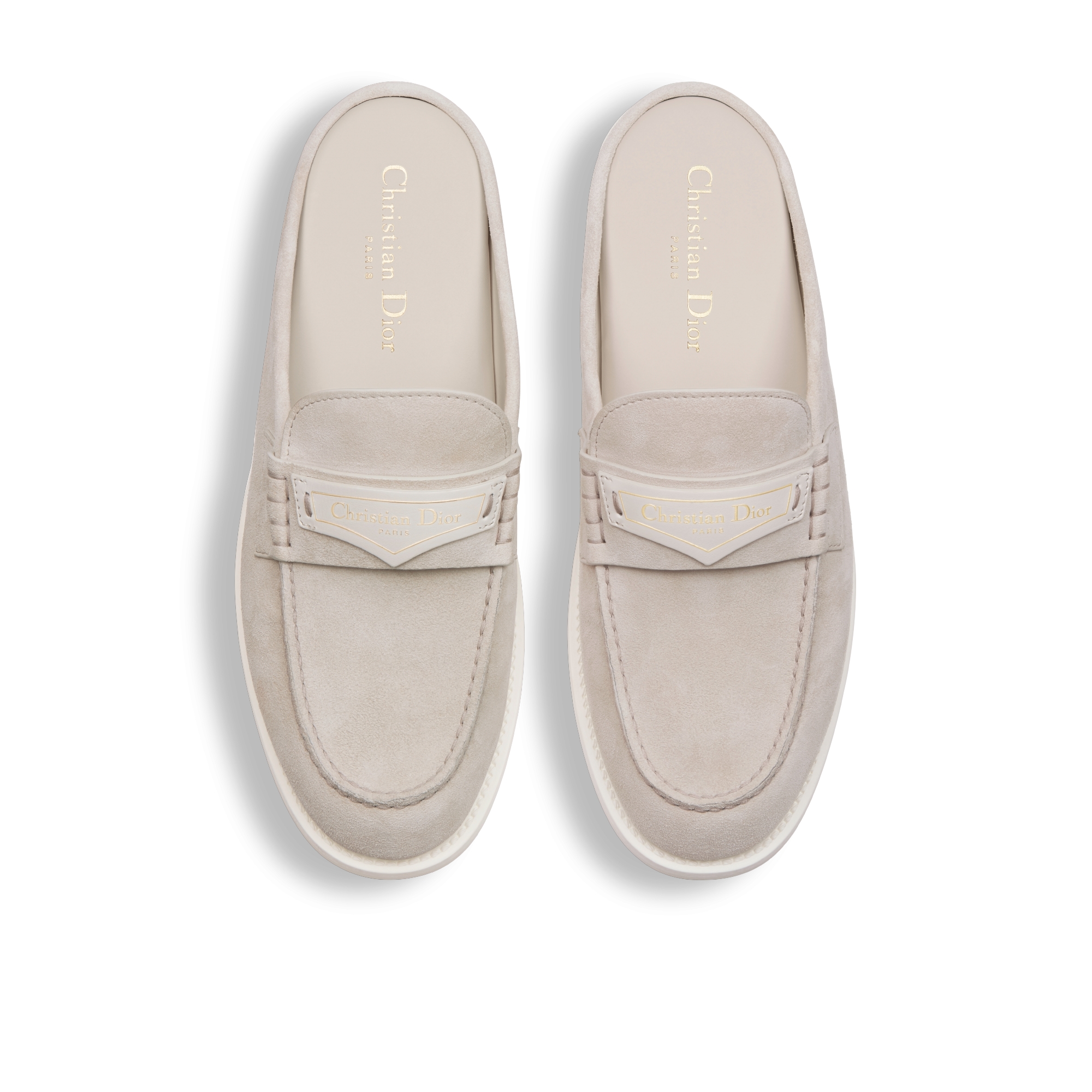 Dior Boy Mule Light Beige Suede Calfskin | DIOR