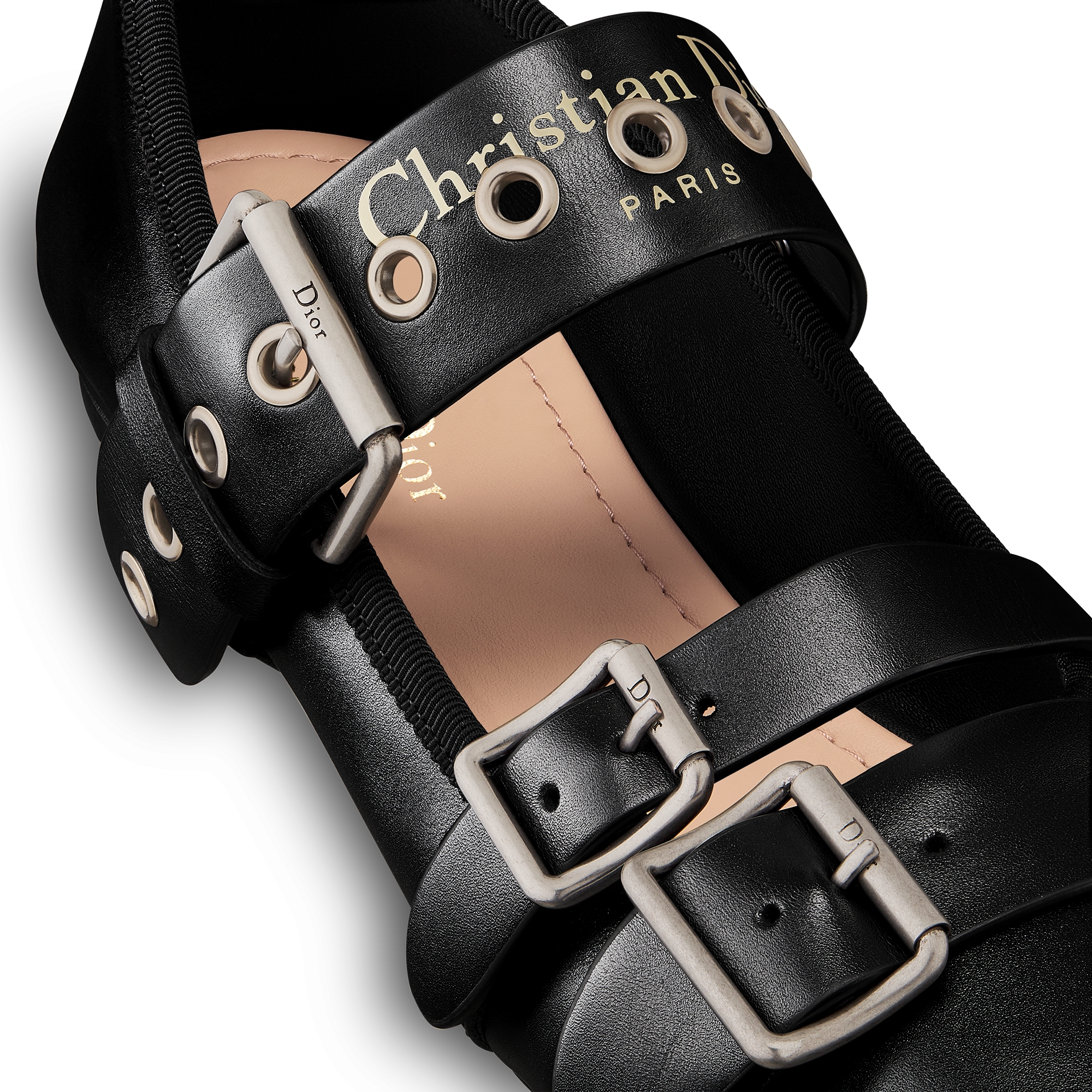 Dior Punk Ballet Flat Black Supple Calfskin | DIOR