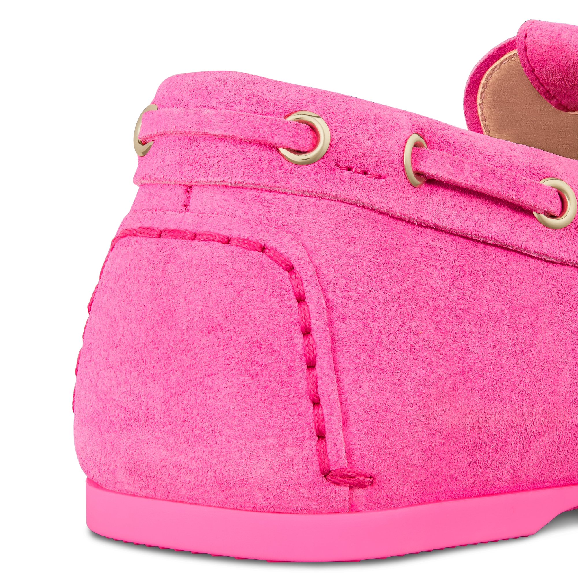 Mocassin Miss Dior Street Veau velours rose fluo | DIOR