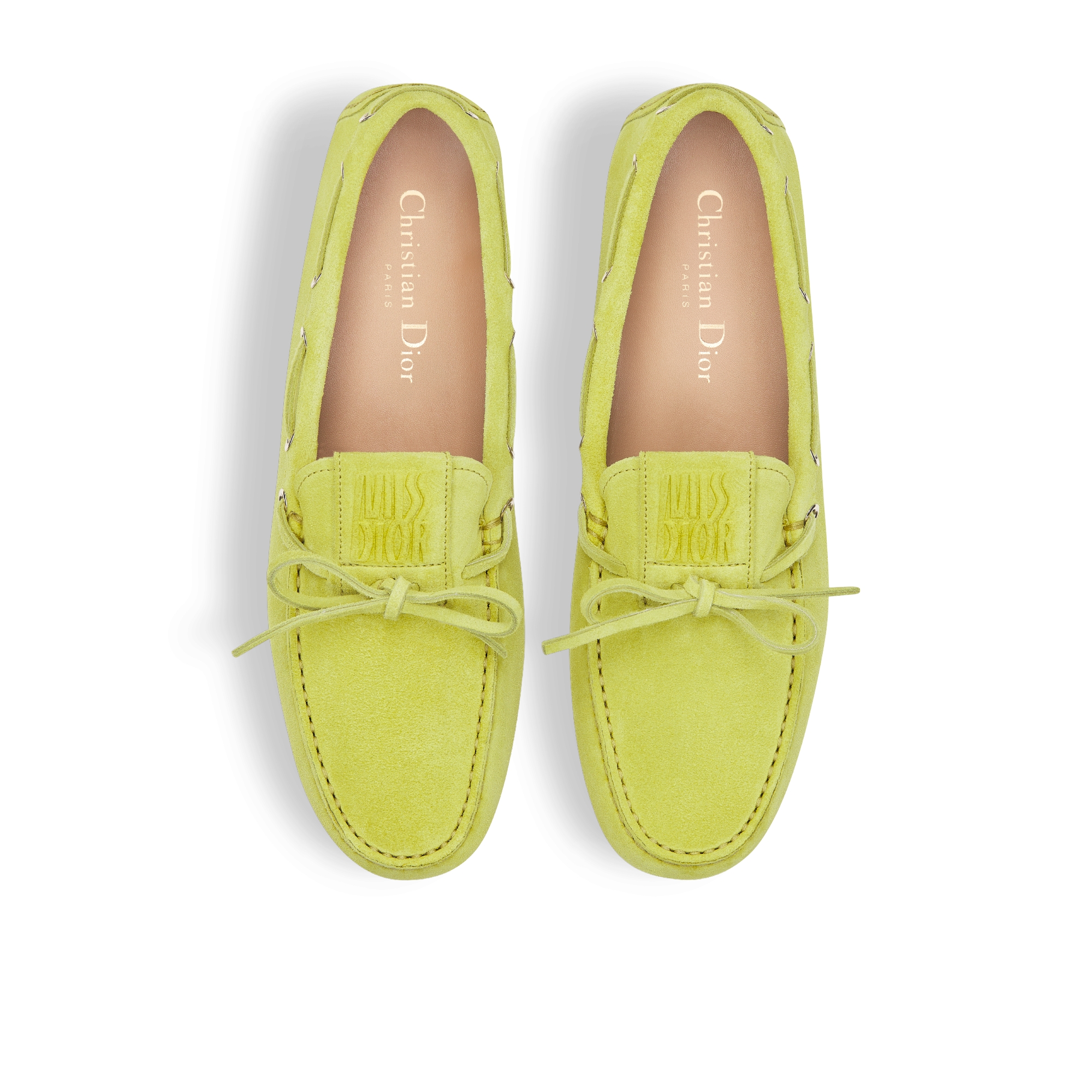 Miss Dior Street Loafer Peridot Green Suede Calfskin | DIOR