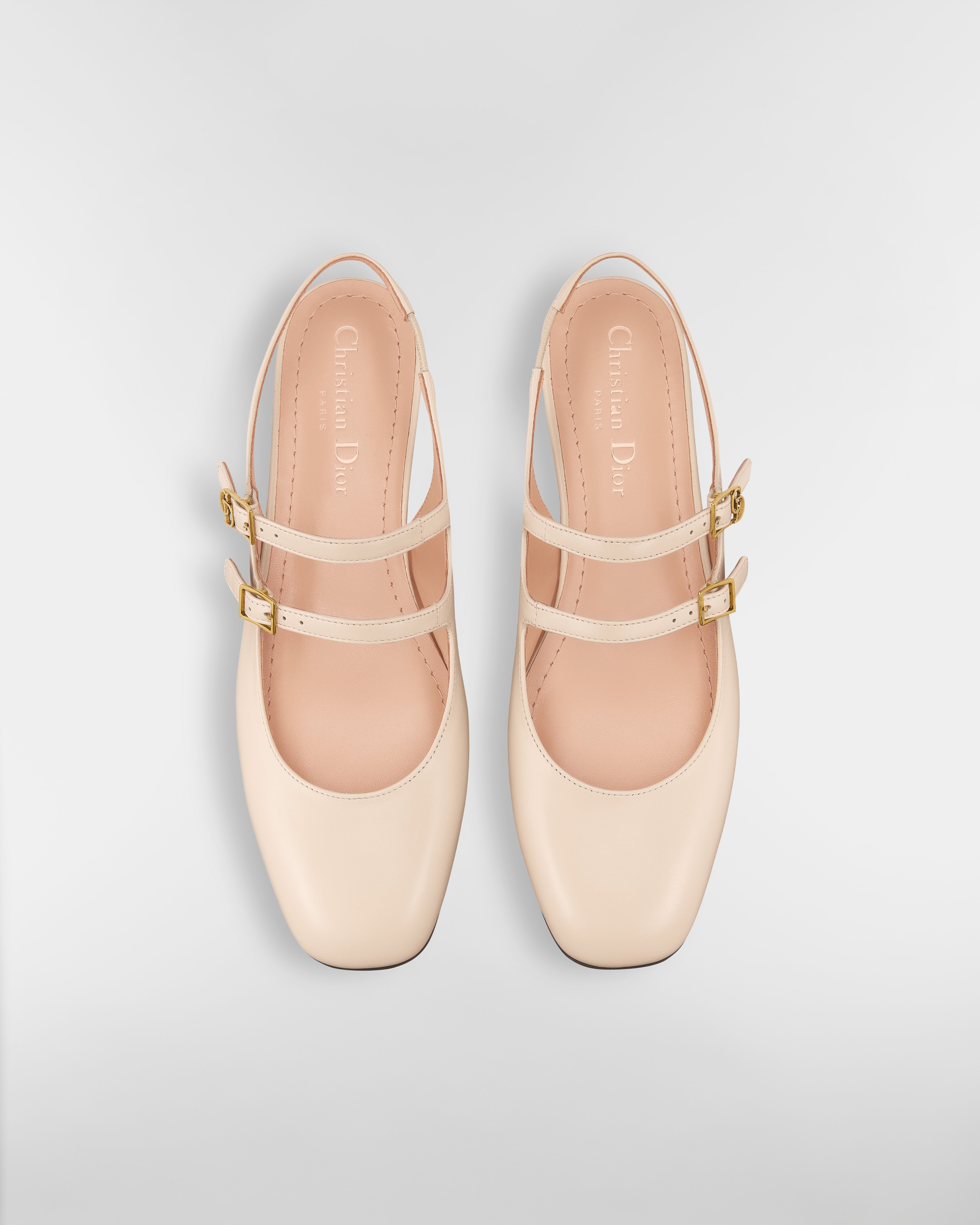 Dior Chérie Slingback Flat Light Biscuit Supple Calfskin | DIOR