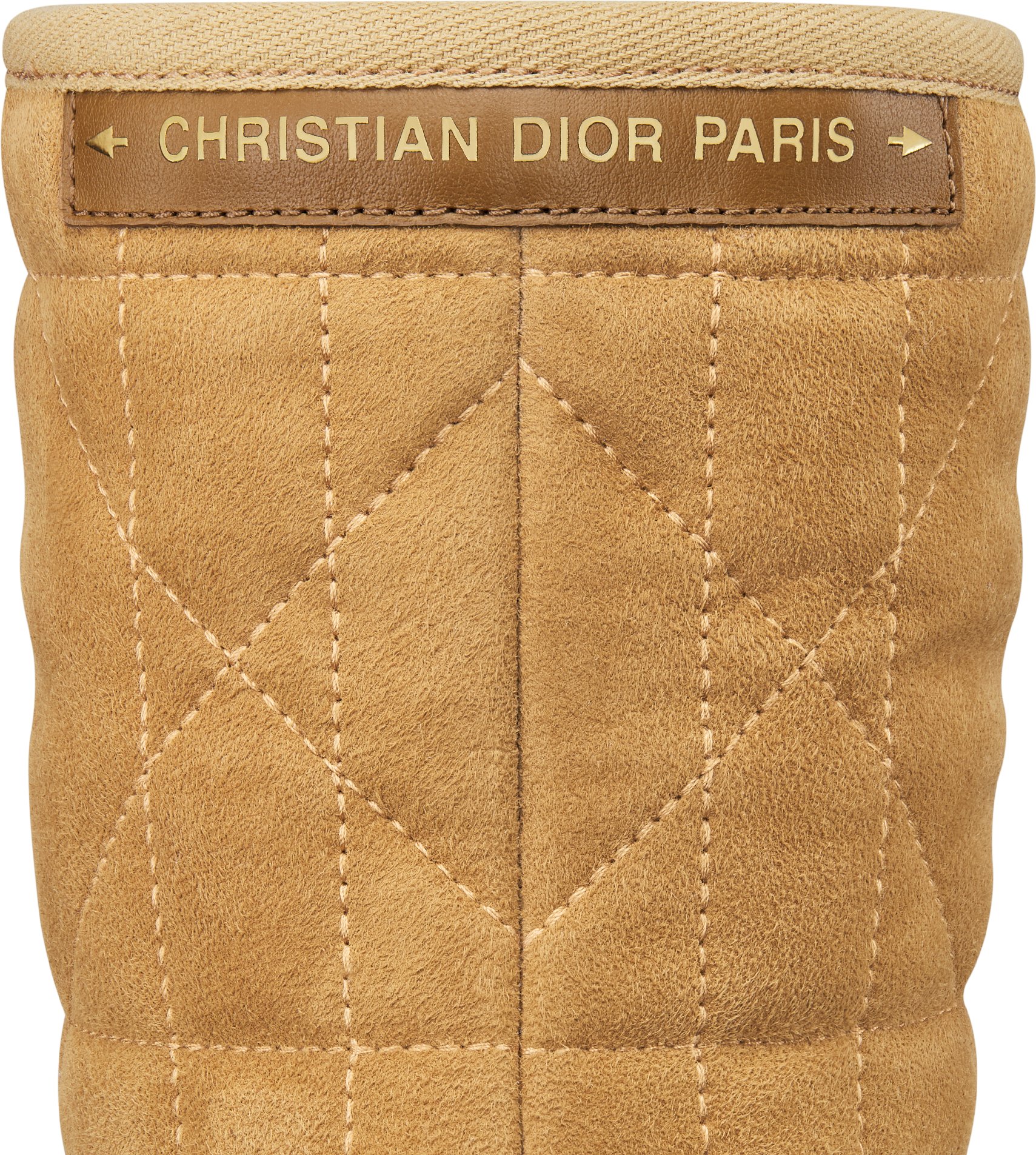 Dior Frost Ankle Boot Camel Cannage Suede and Ecru Lambskin Shearling ...
