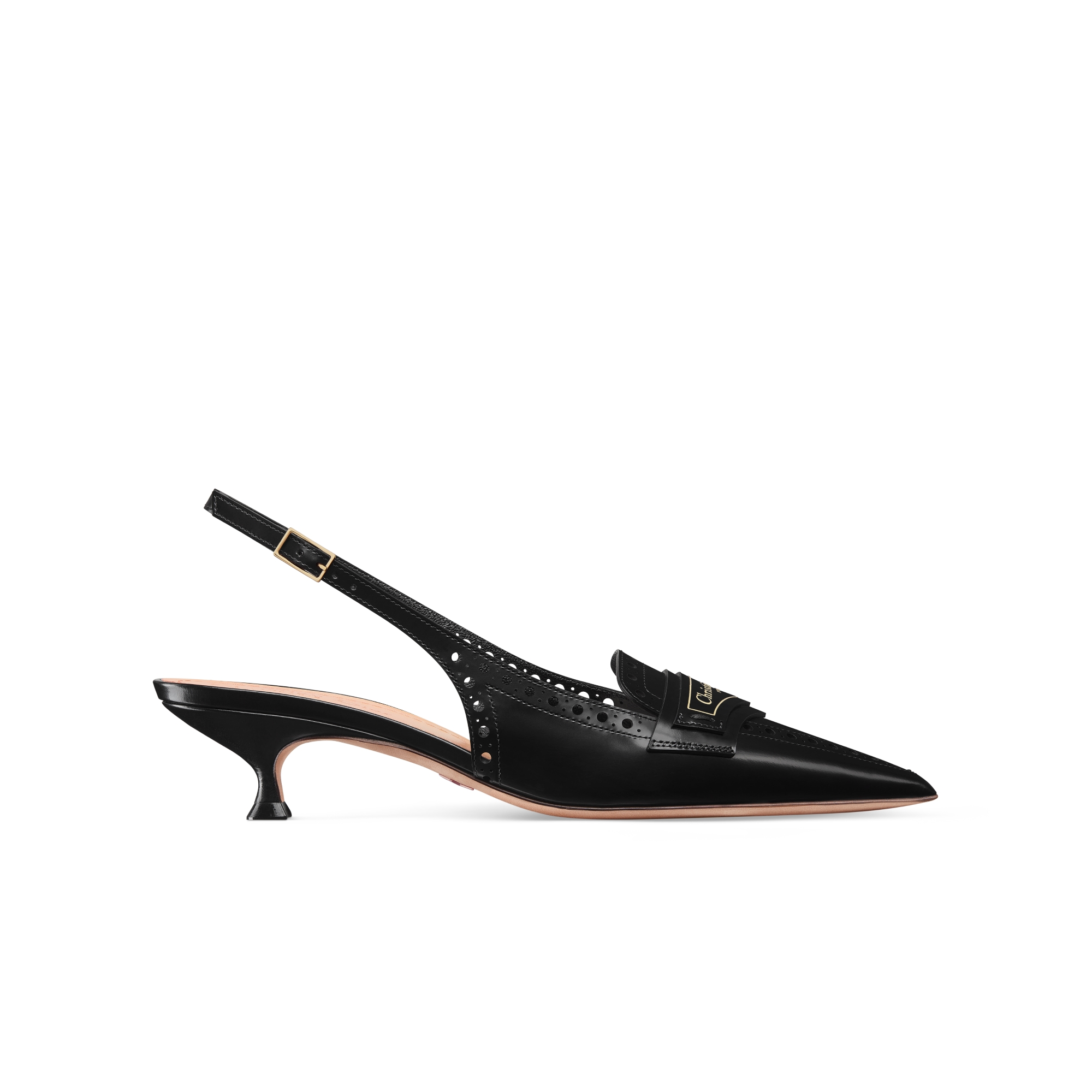 Dior Boy Slingback Pump Black Calfskin | DIOR
