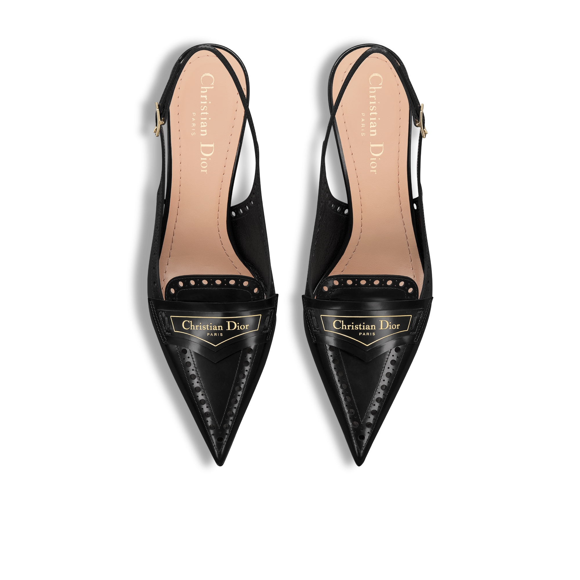 Dior Boy Slingback Pump Black Calfskin | DIOR