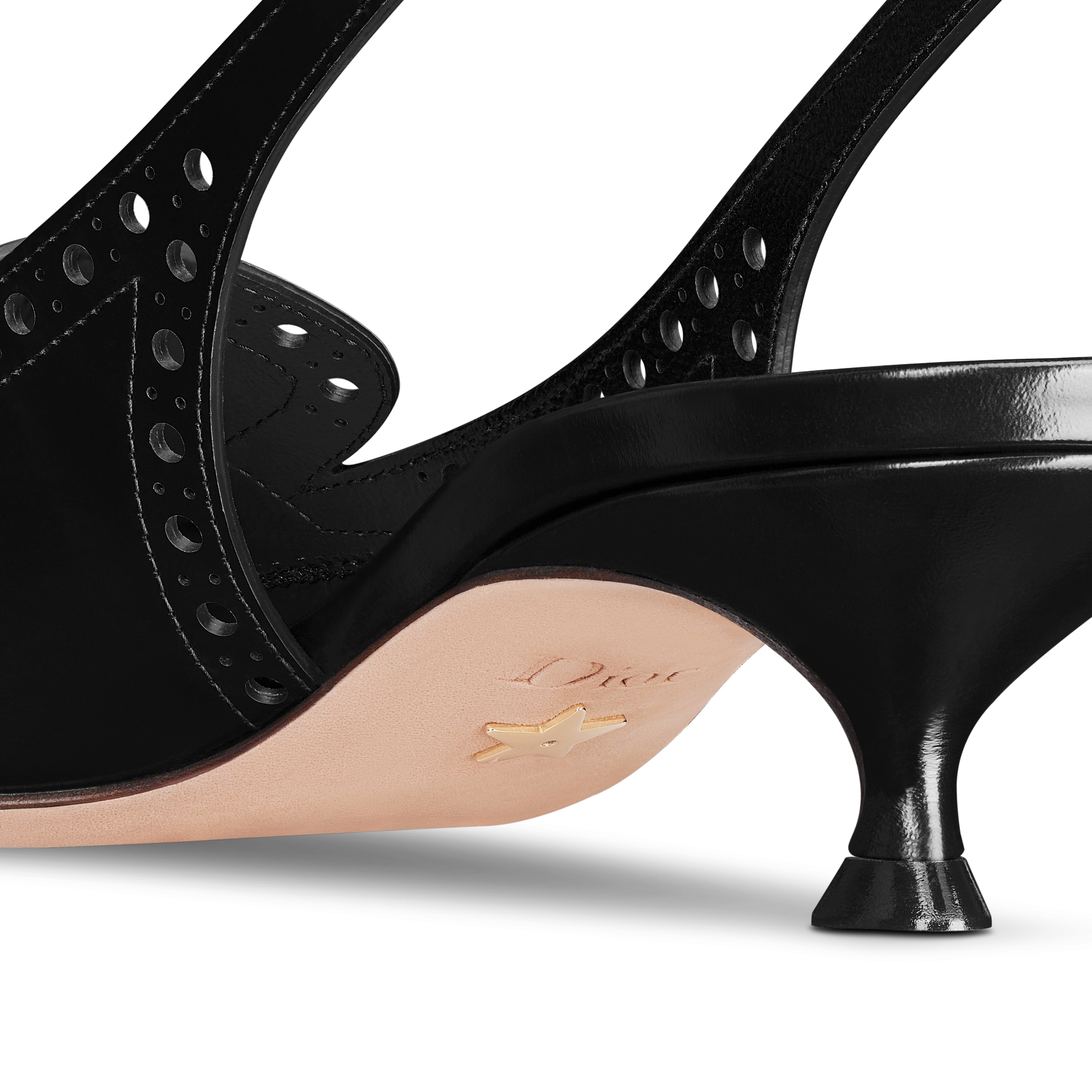Dior Boy Slingback Pump Black Calfskin | DIOR