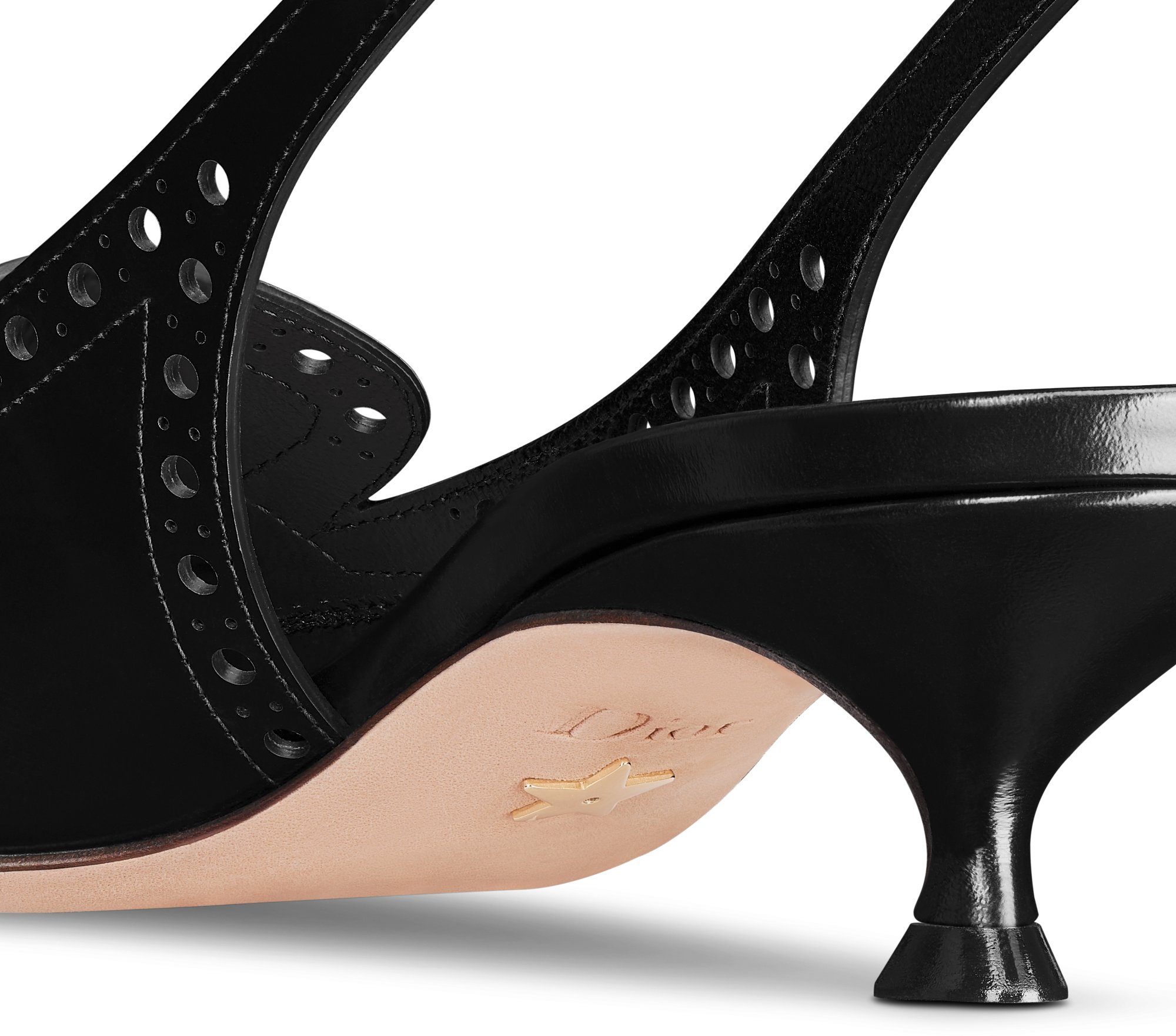 Dior Boy Slingback Pump Black Calfskin | DIOR