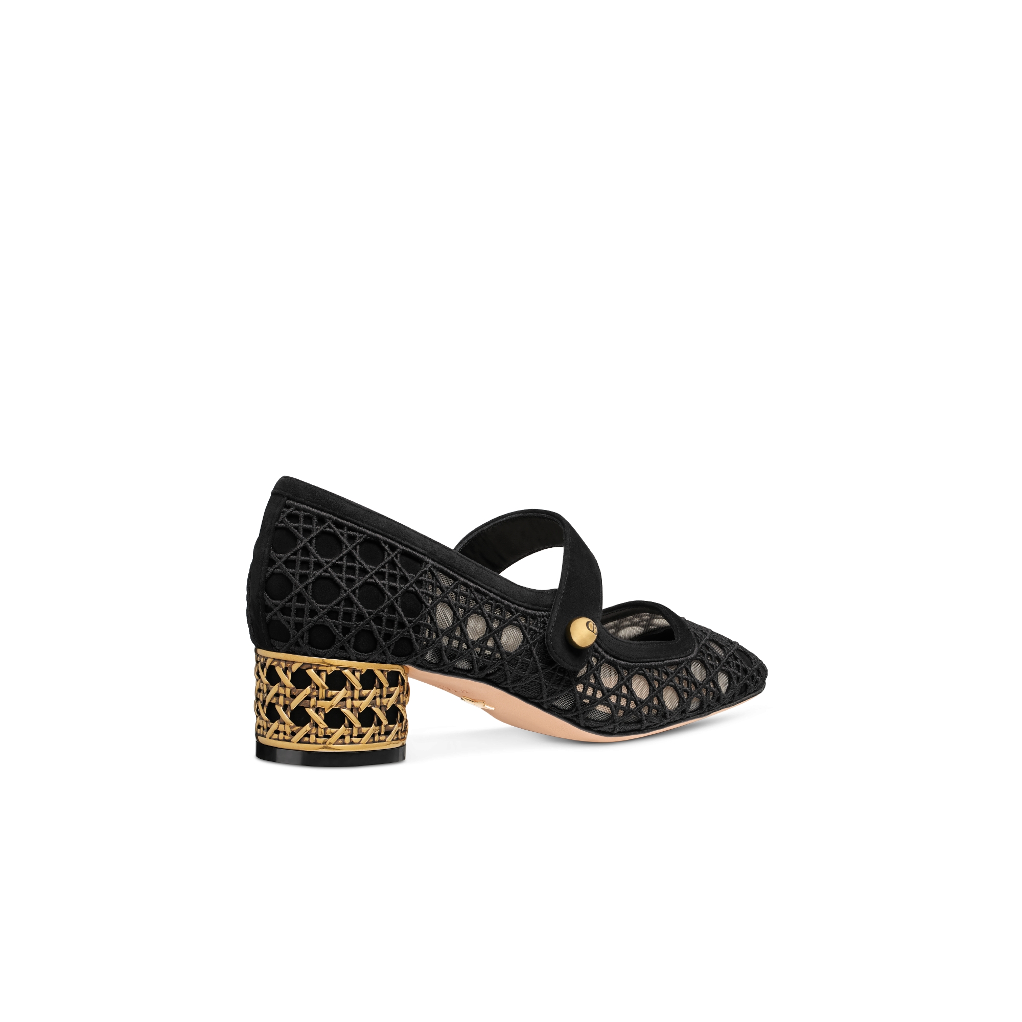 Dior Icon Pump Transparent Mesh Embroidered with Black Cannage Motif ...