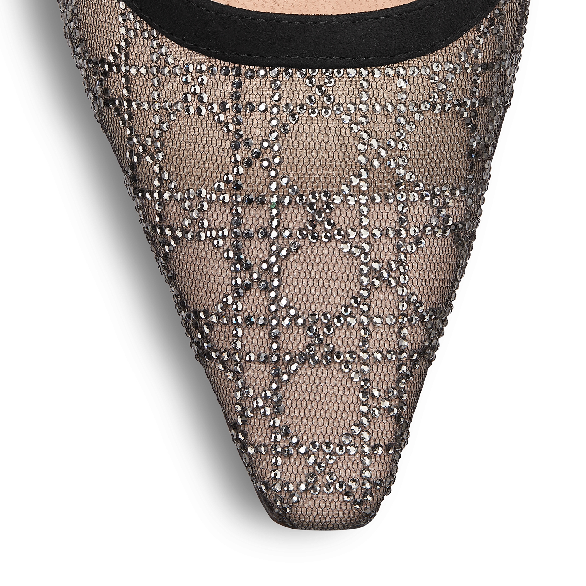 Dior Capture Heeled Mule Transparent Mesh with Silver-Tone Strass ...
