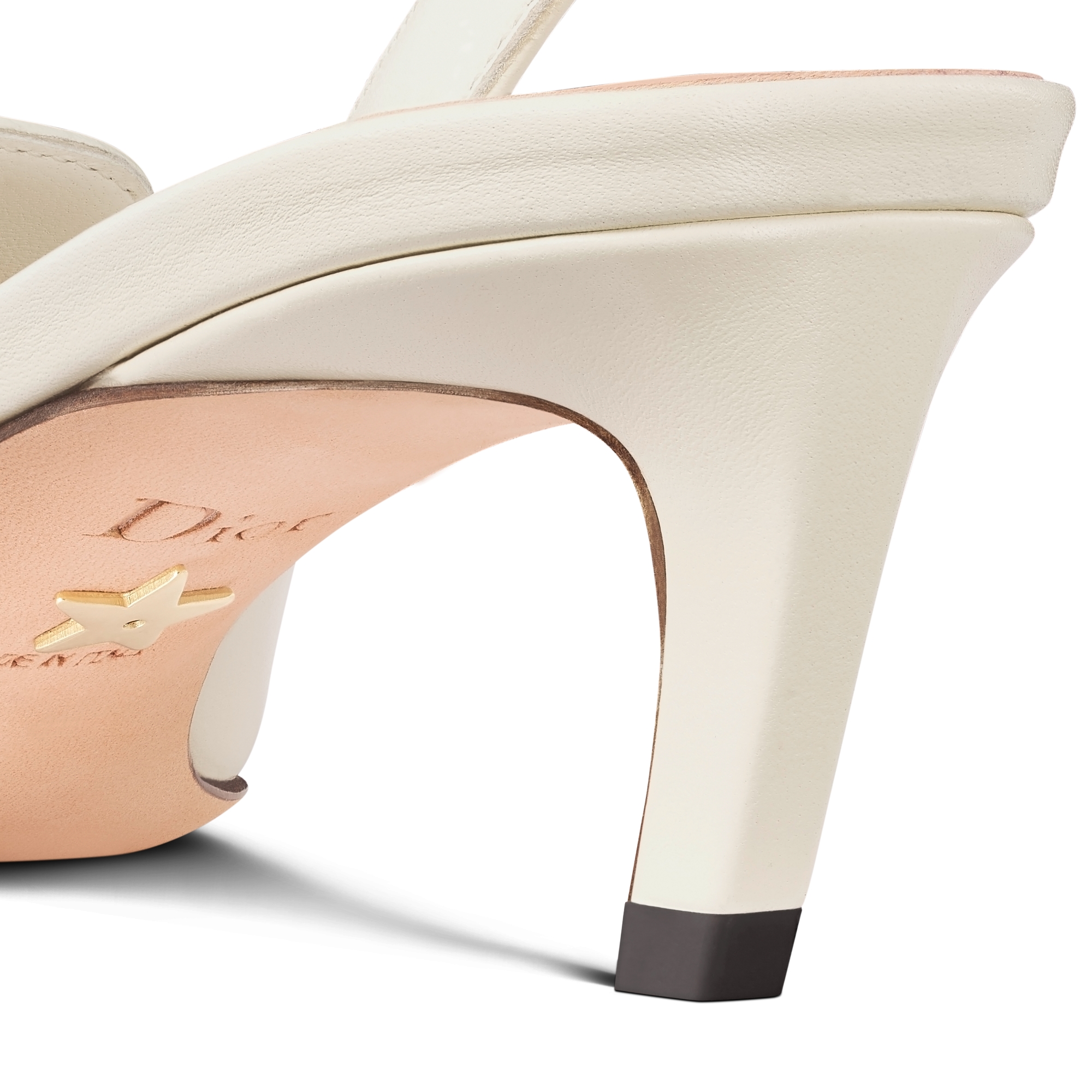 Dior Boy Slingback Pump White Supple Calfskin | DIOR