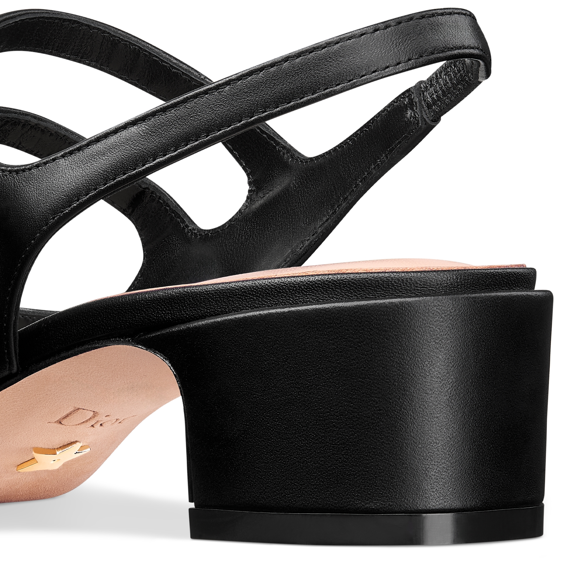 Dior Chérie Slingback Pump Black Supple Calfskin | DIOR