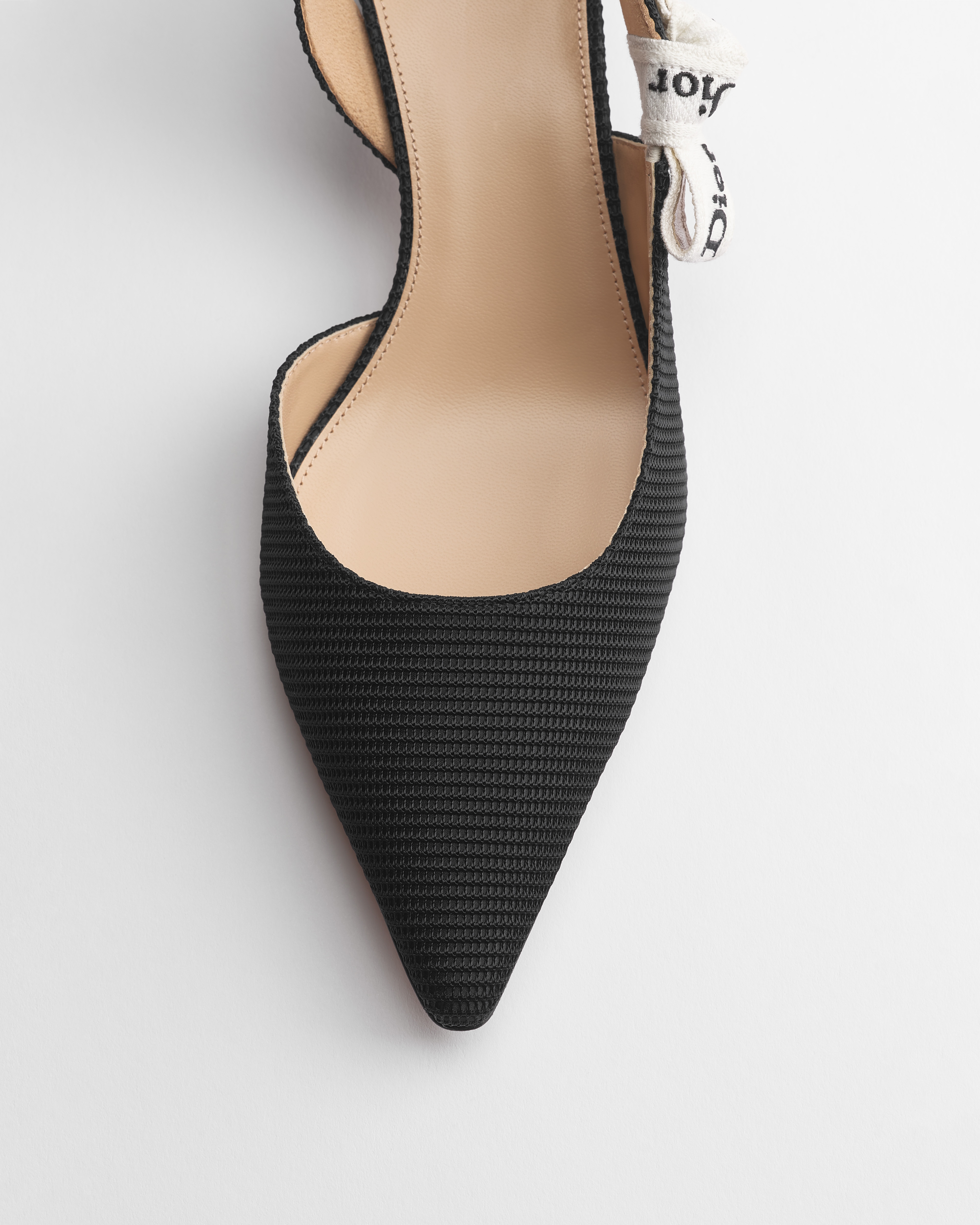 J'Adior Slingback Pump Black Embroidered Technical Fabric | DIOR