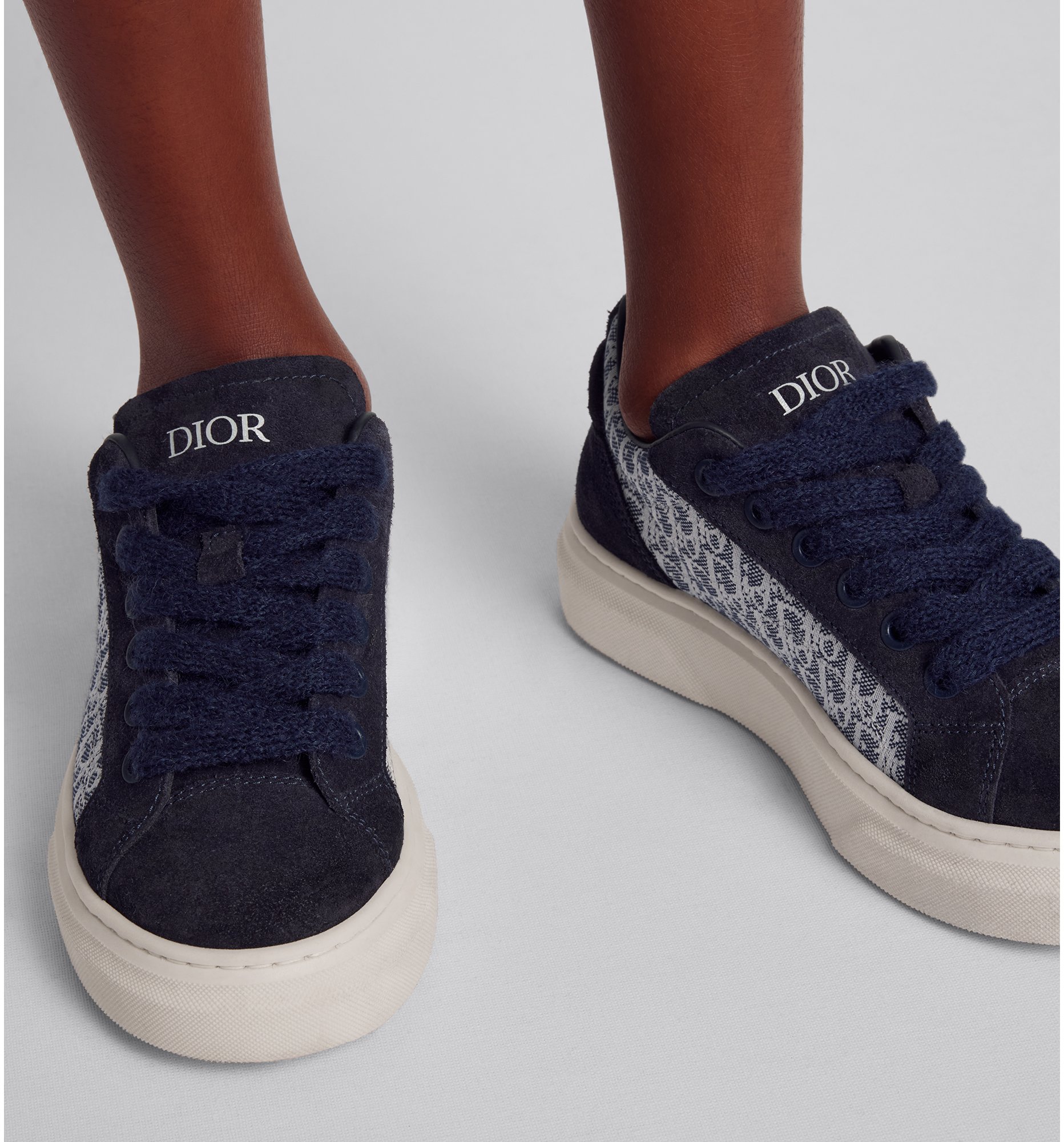 Kids' B33 Low-Top Sneaker Blue and White Dior Oblique Jacquard with ...