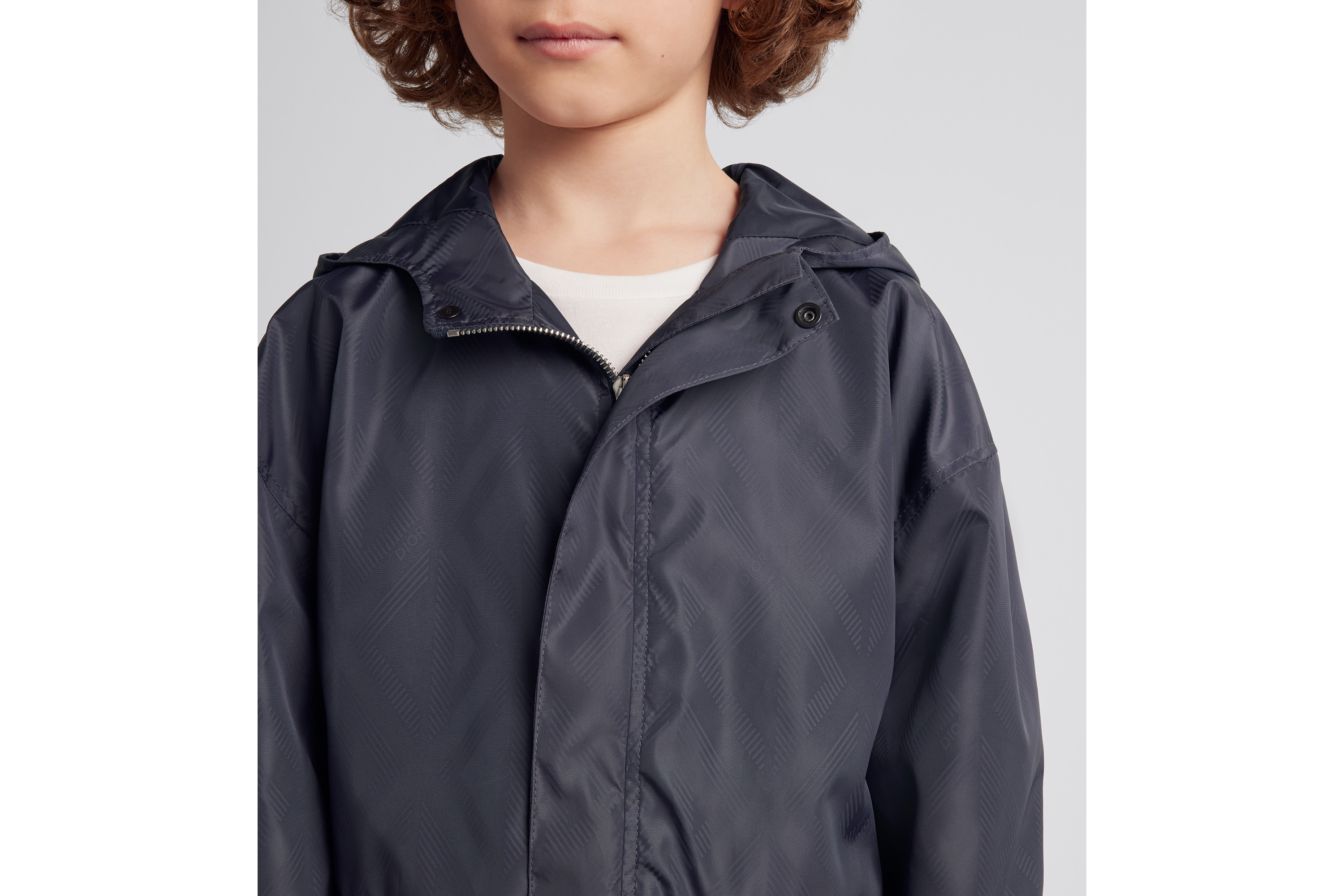 Kids' Hooded Windbreaker Gray CD Diamond Water-Repellent Technical ...