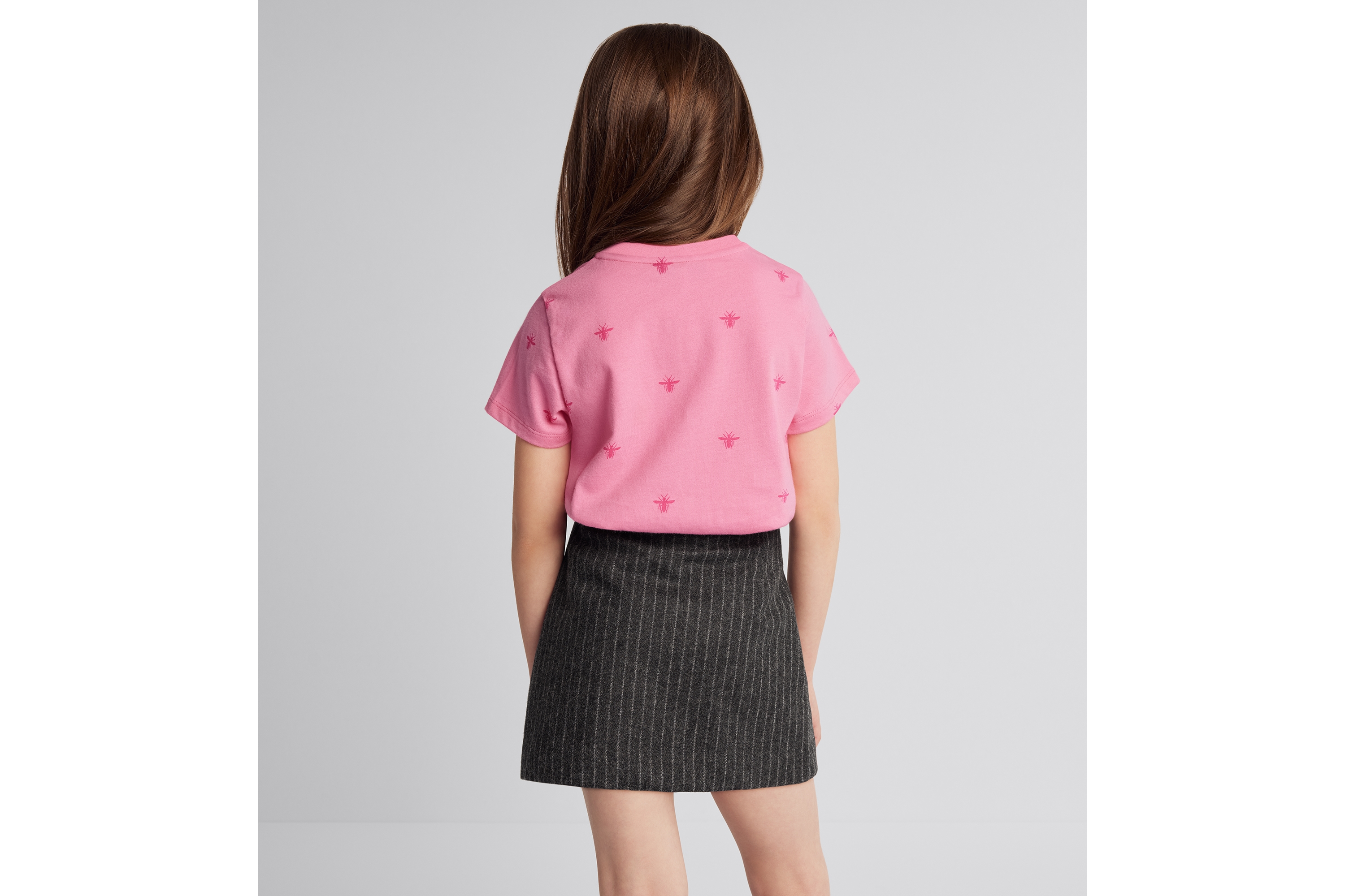 Kids' T-Shirt Pink Cotton Jersey with Bee Motif | DIOR