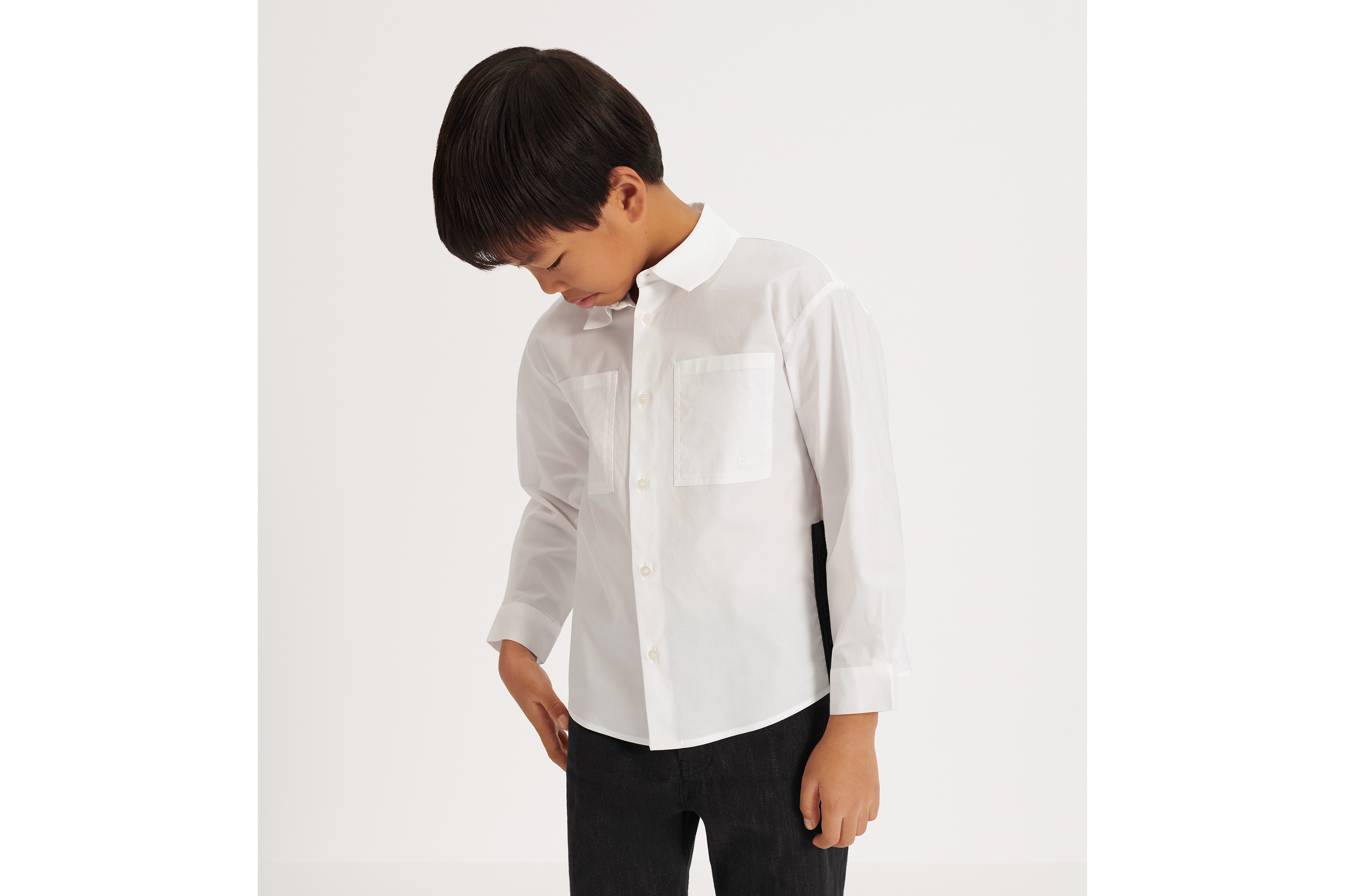 Kids' Shirt Ivory Cotton Poplin | DIOR