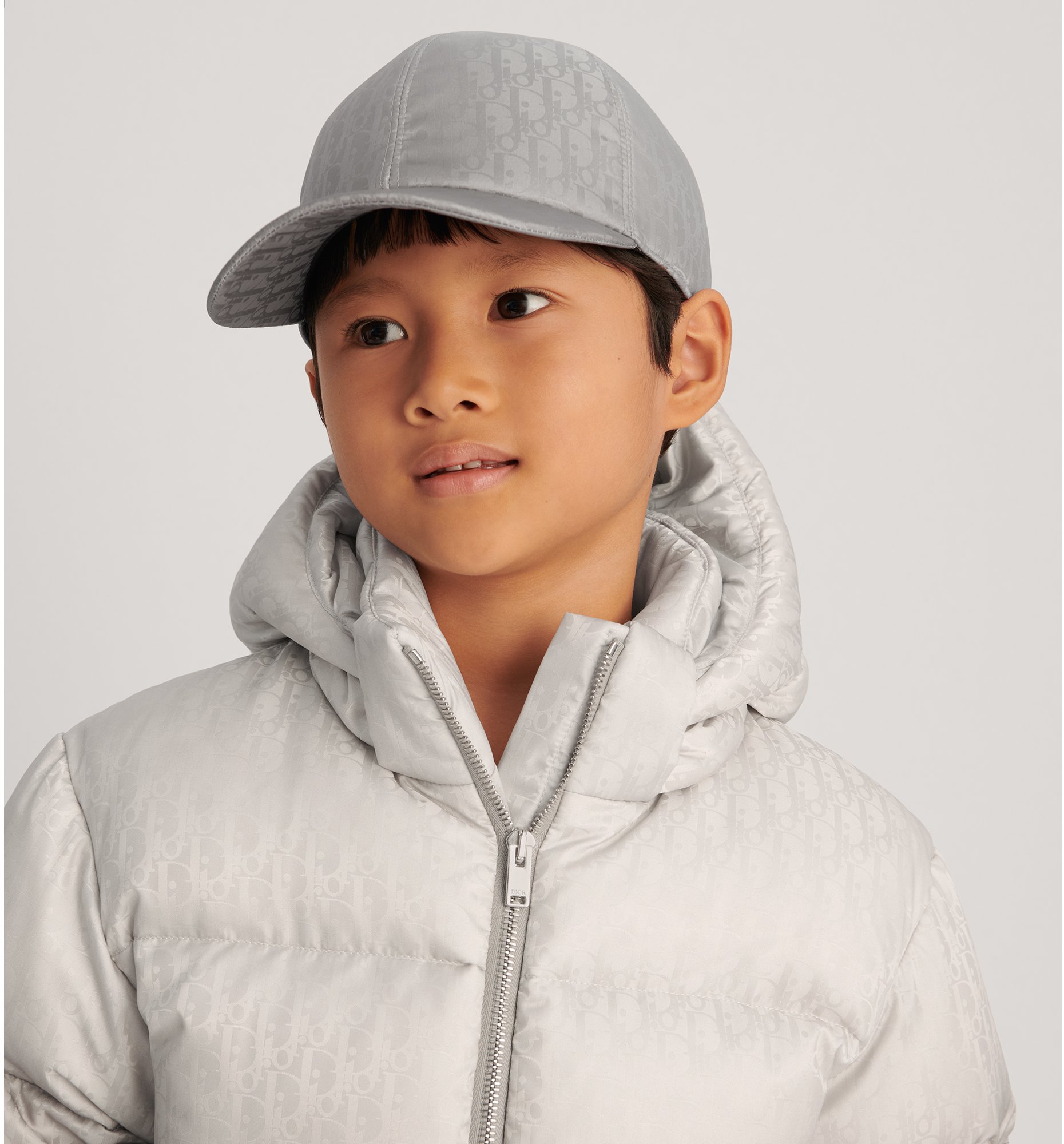 Kids' Cap Gradient Gray Dior Oblique Technical Jacquard | DIOR