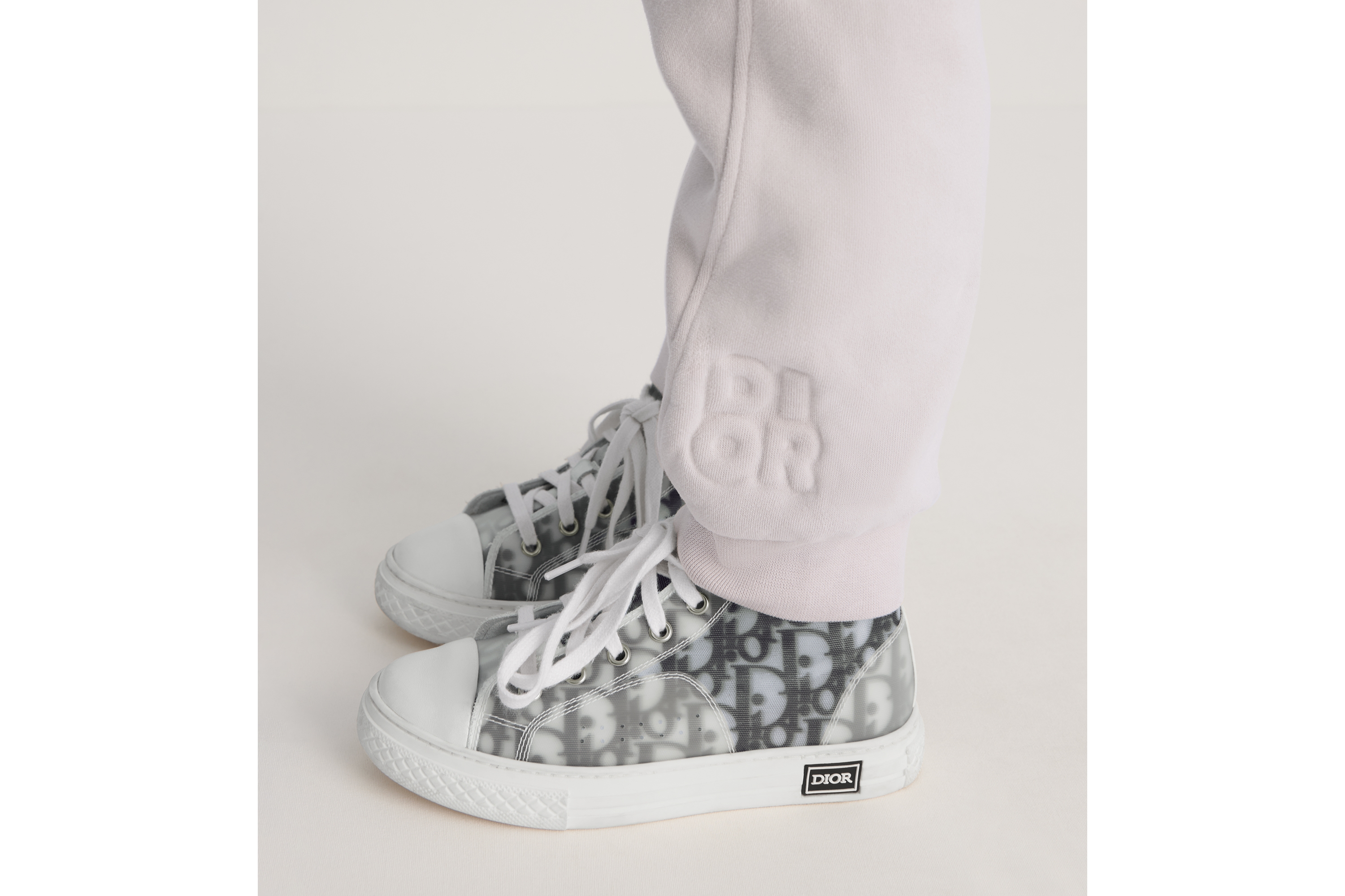 Kids' Track Pants Ivory Cotton Fleece | DIOR
