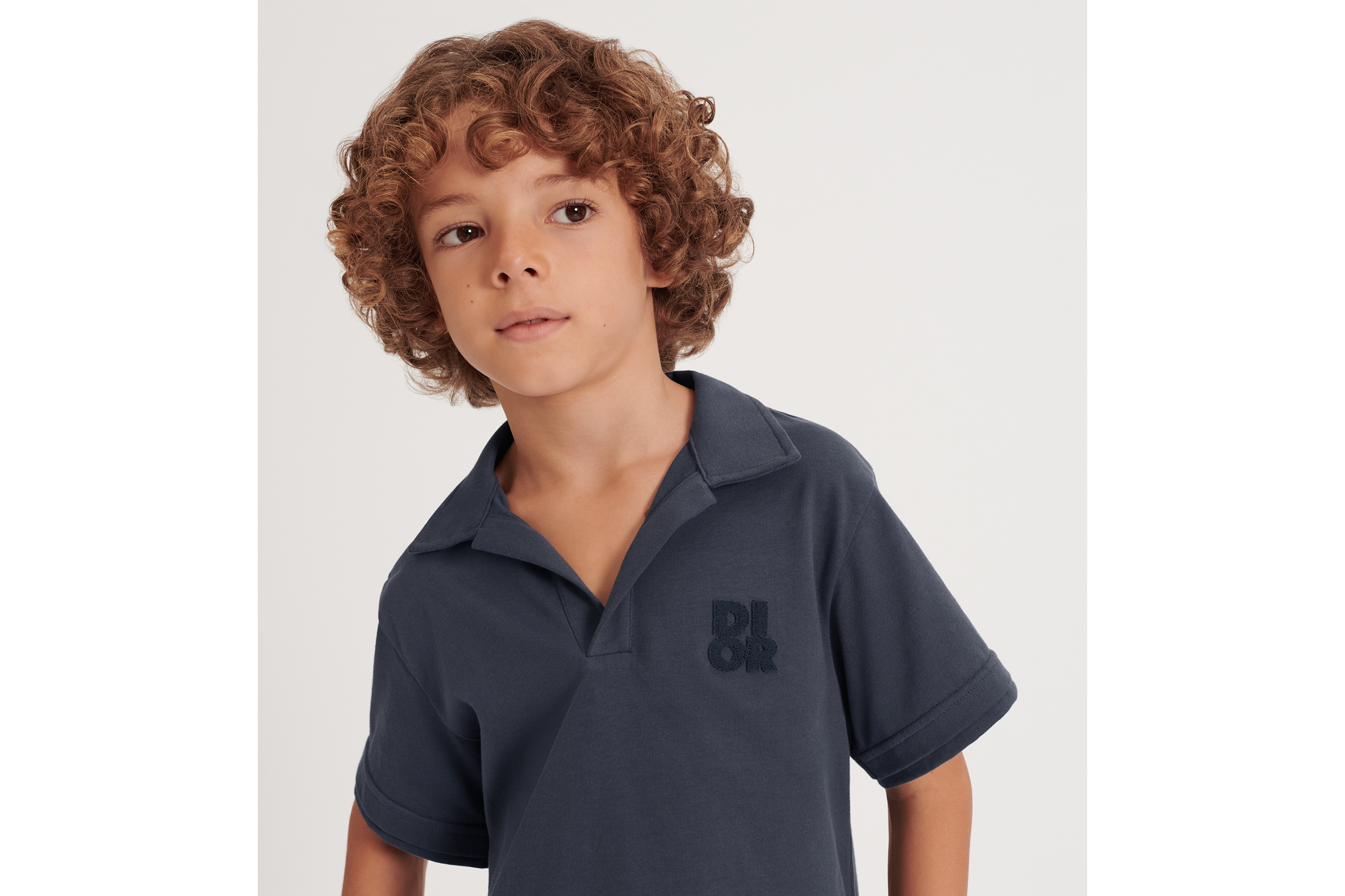 Kids' Polo Shirt Navy Blue Cotton Jersey | DIOR