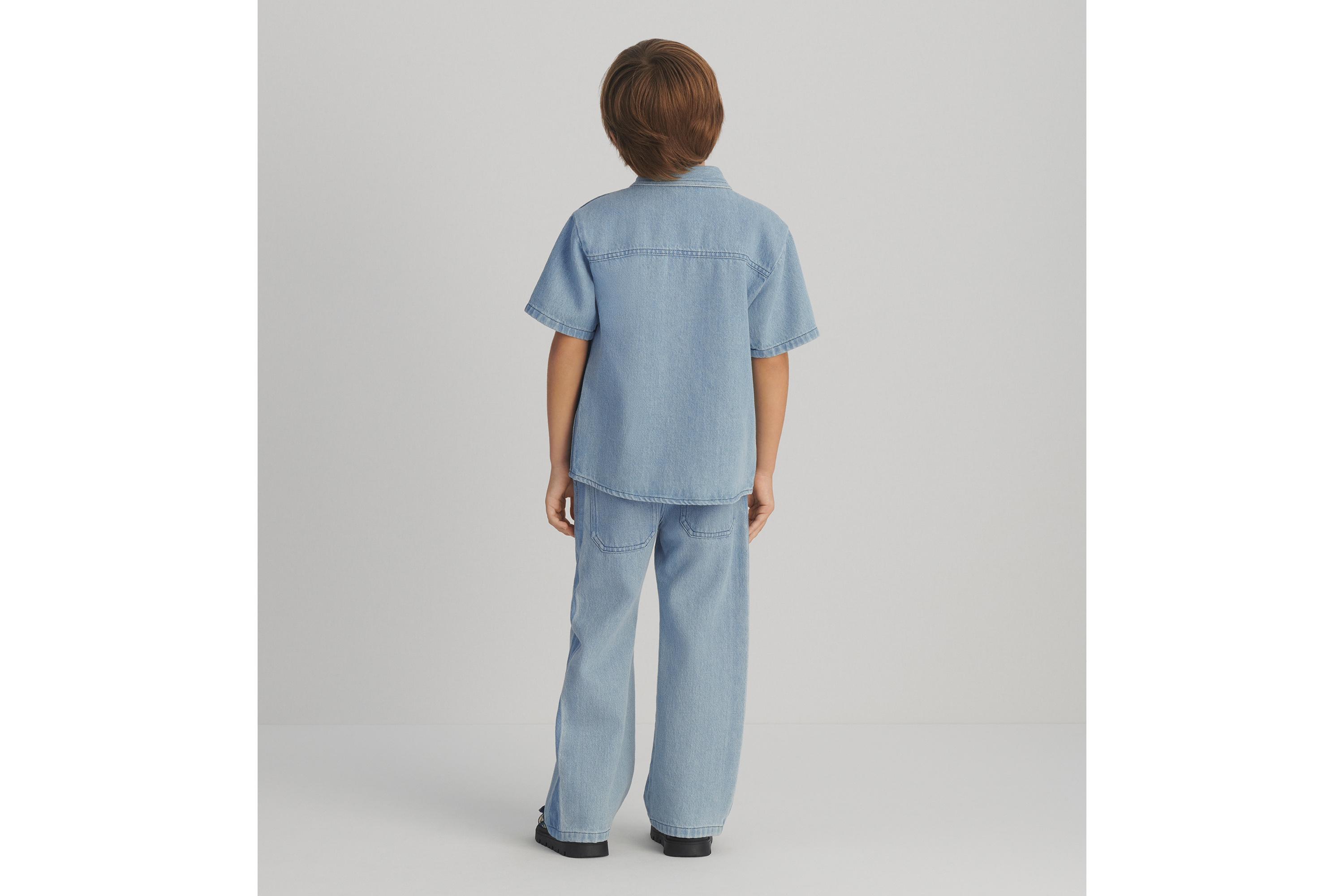 Pantalon enfant Denim de coton bleu délavé | DIOR