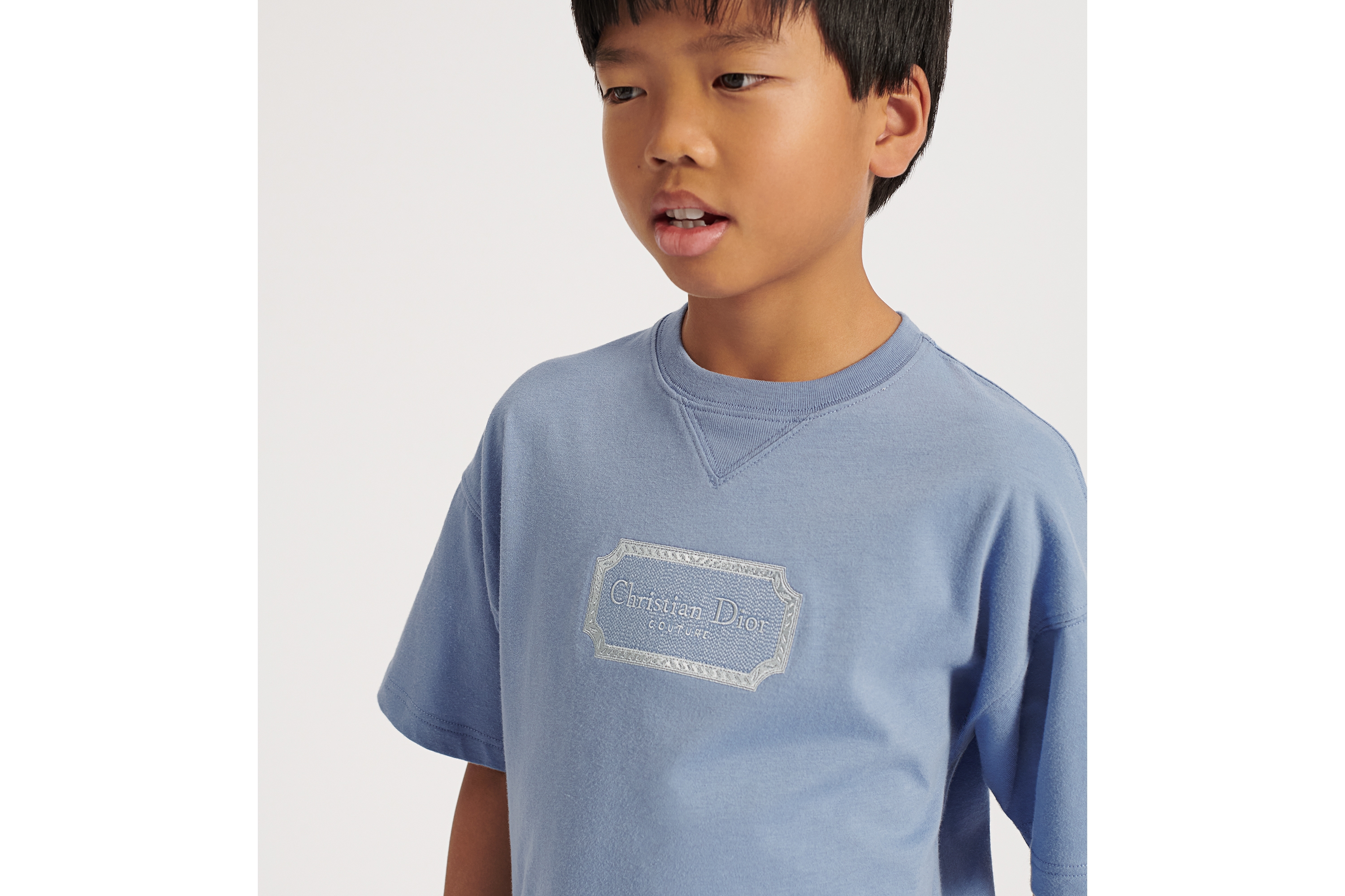 Kids' Christian Dior Couture T-Shirt Blue Cotton Jersey | DIOR