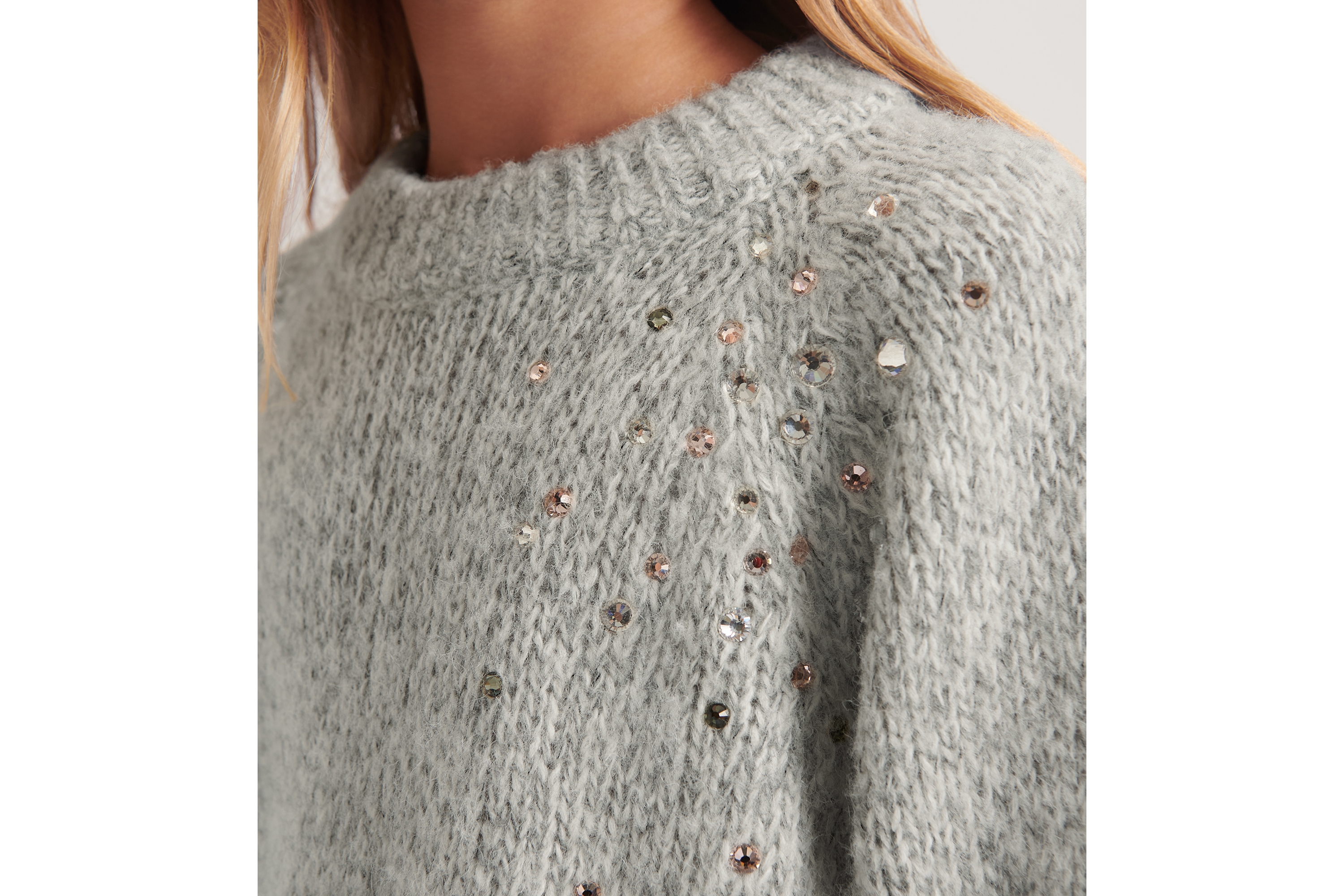 Kids' Straight Dress Heathered Gray Alpaca and Wool-Blend Mouliné Knit ...