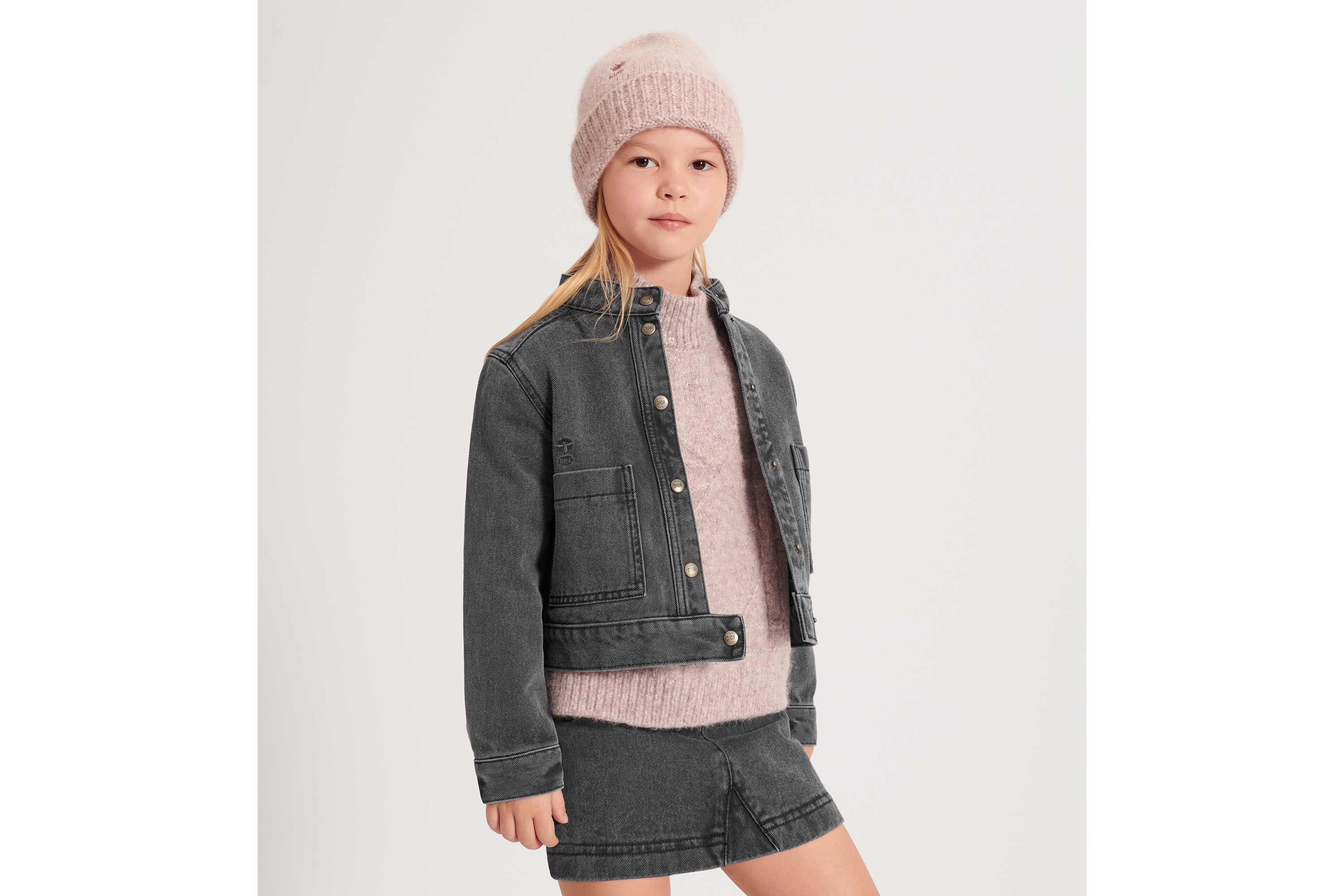Kids' Jacket Deep Gray Cotton Denim | DIOR