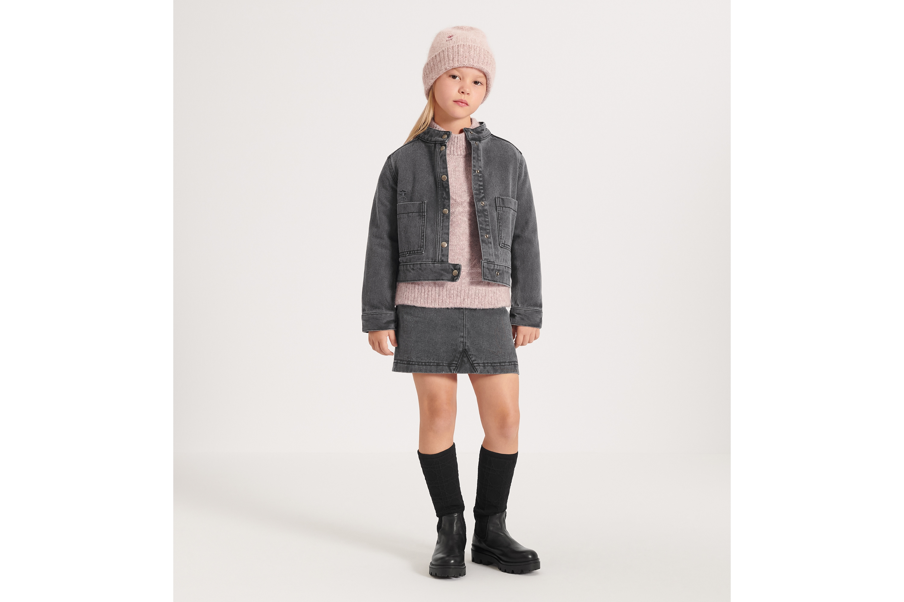 Kids' Jacket Deep Gray Cotton Denim | DIOR