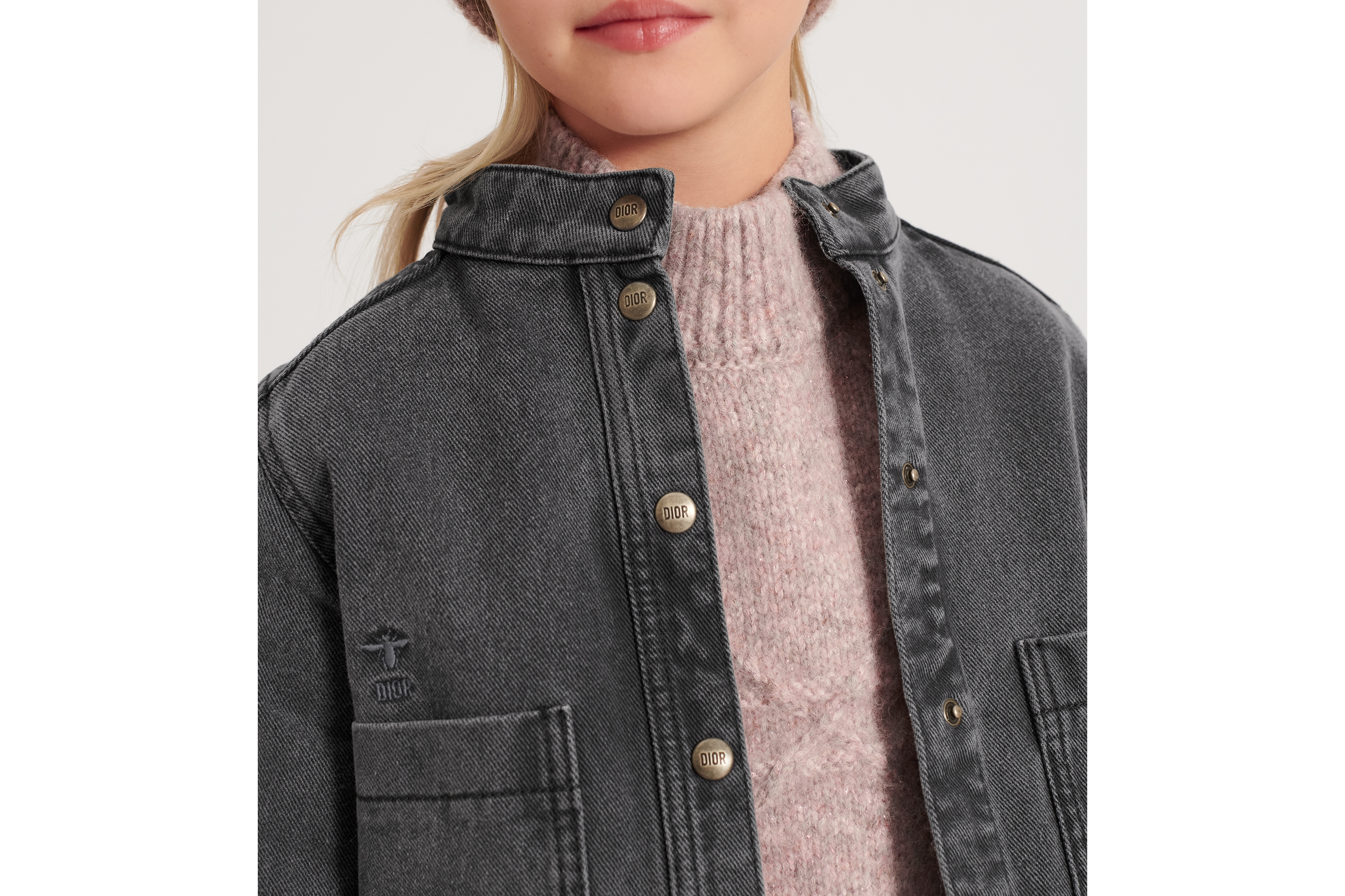 Kids' Jacket Deep Gray Cotton Denim | DIOR