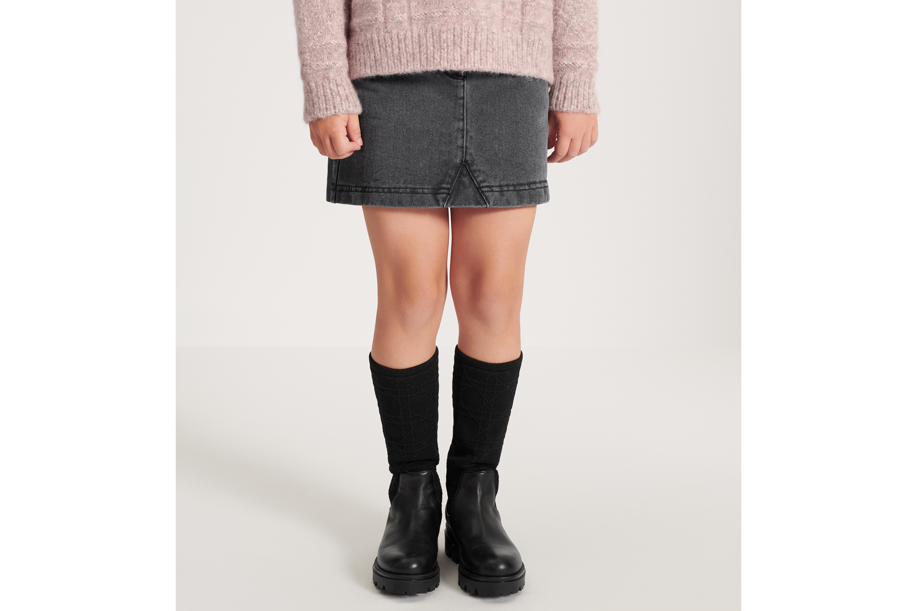 Korte rok voor kinderen Diepgrijs katoendenim | DIOR