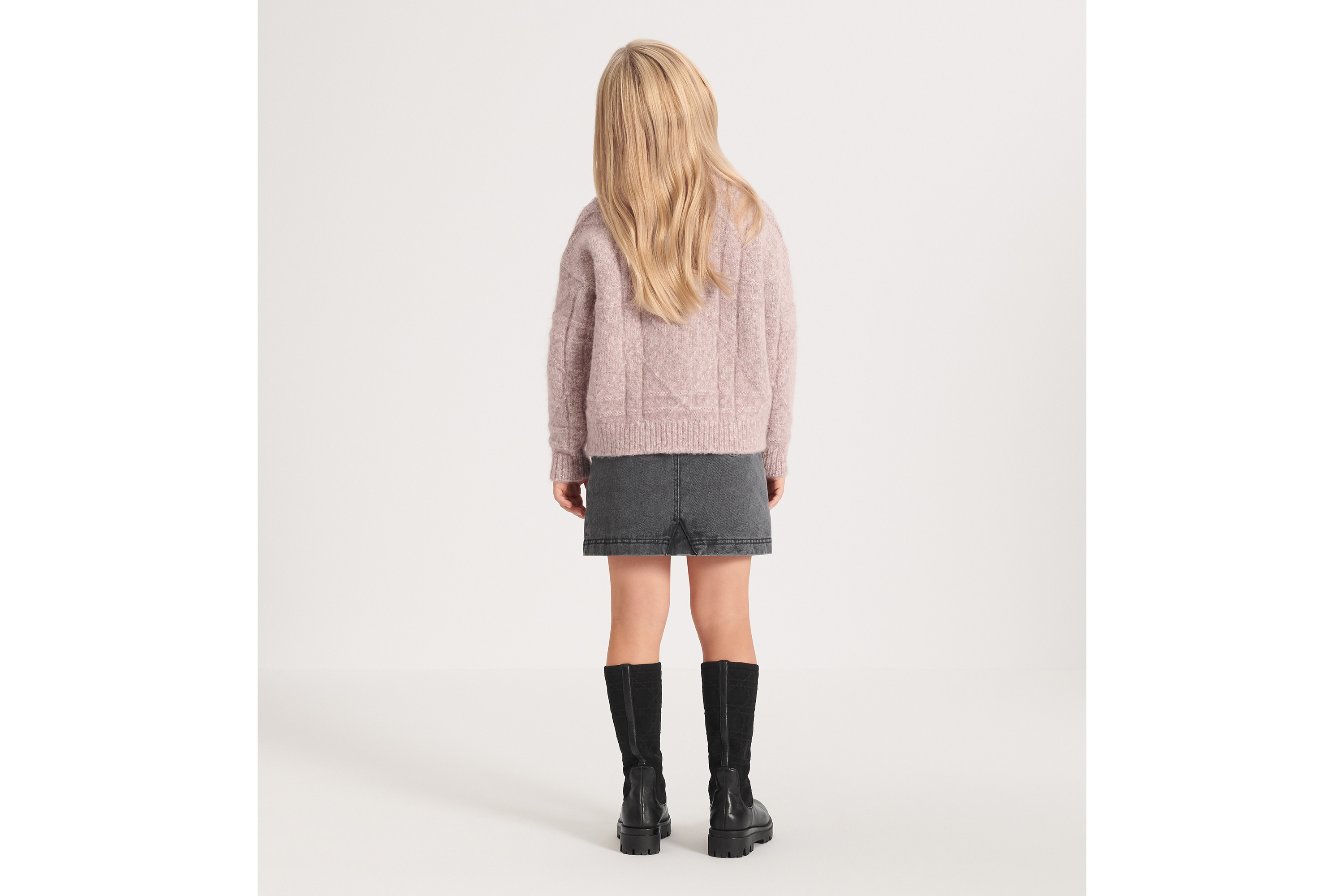 Pull enfant Maille de coton, alpaga et laine moulinés Cannage vieux ...