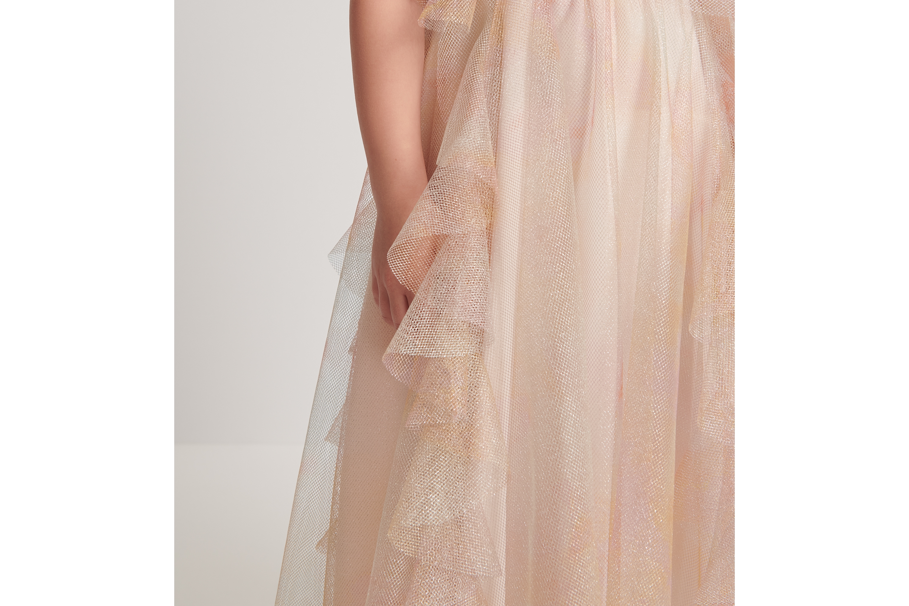 Robe longue enfant Tulle multicolore métallisé | DIOR