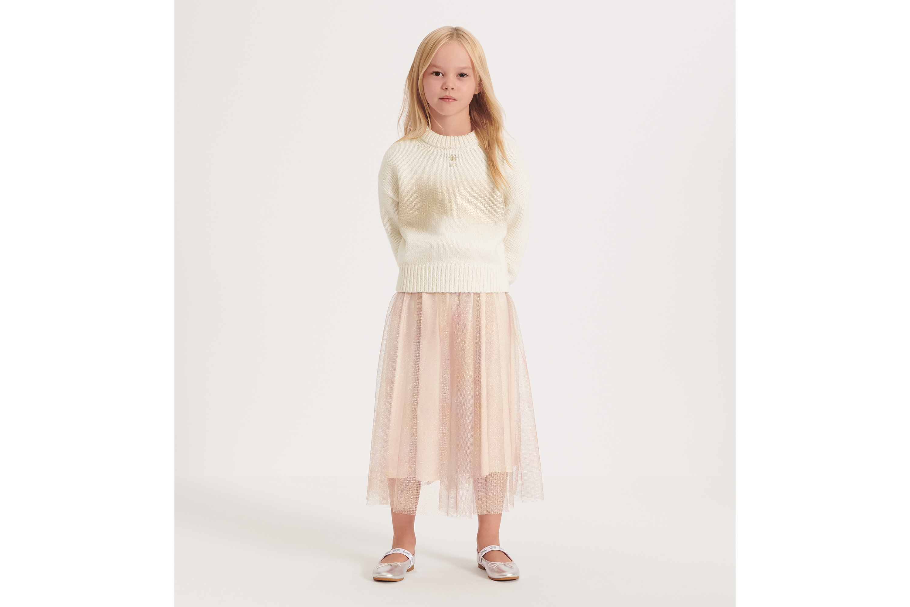 Kids' Long Skirt Metallic Multicolor Tulle | DIOR