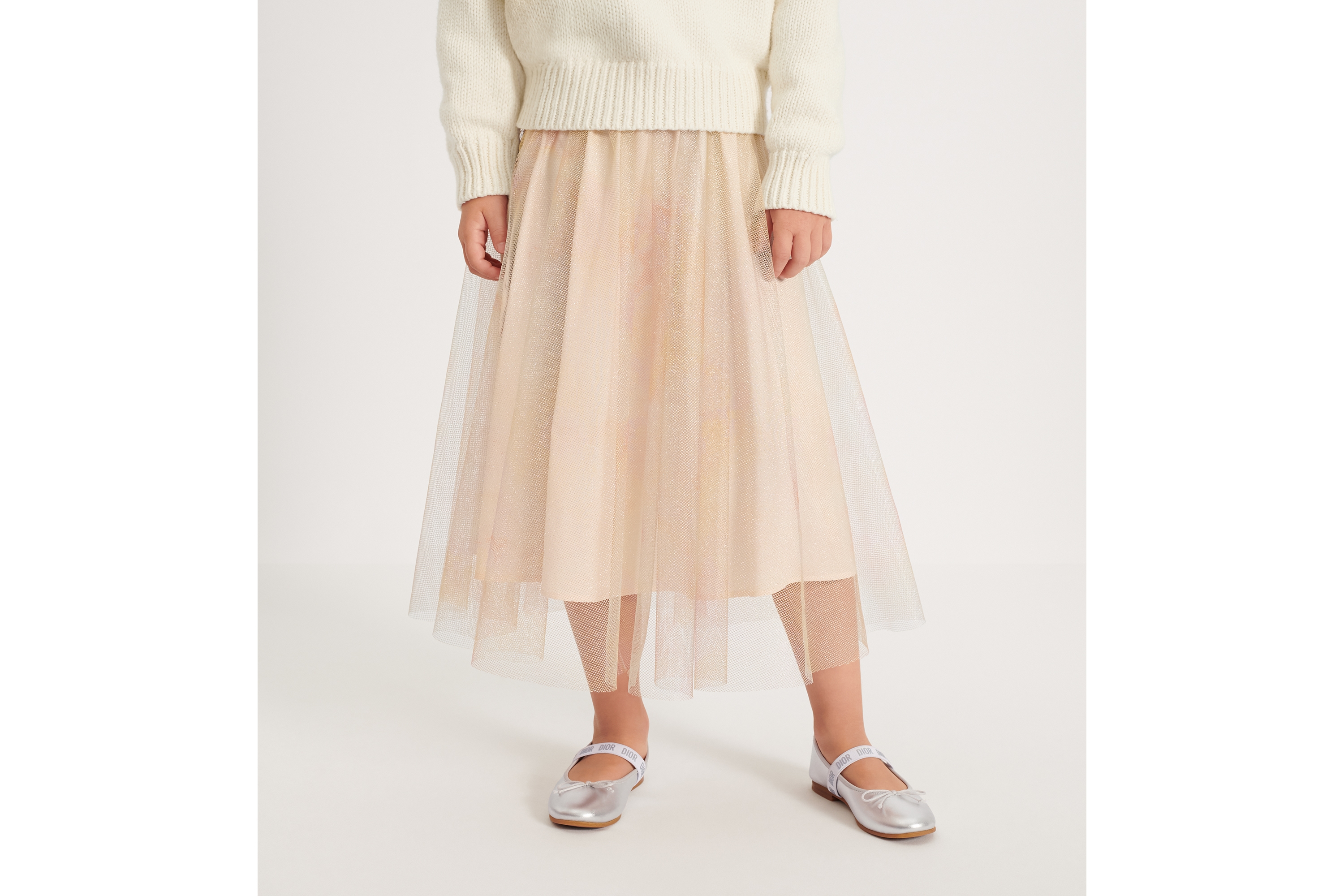 Langer Rock für Kinder Tüll in Metallic in mehreren Farben | DIOR