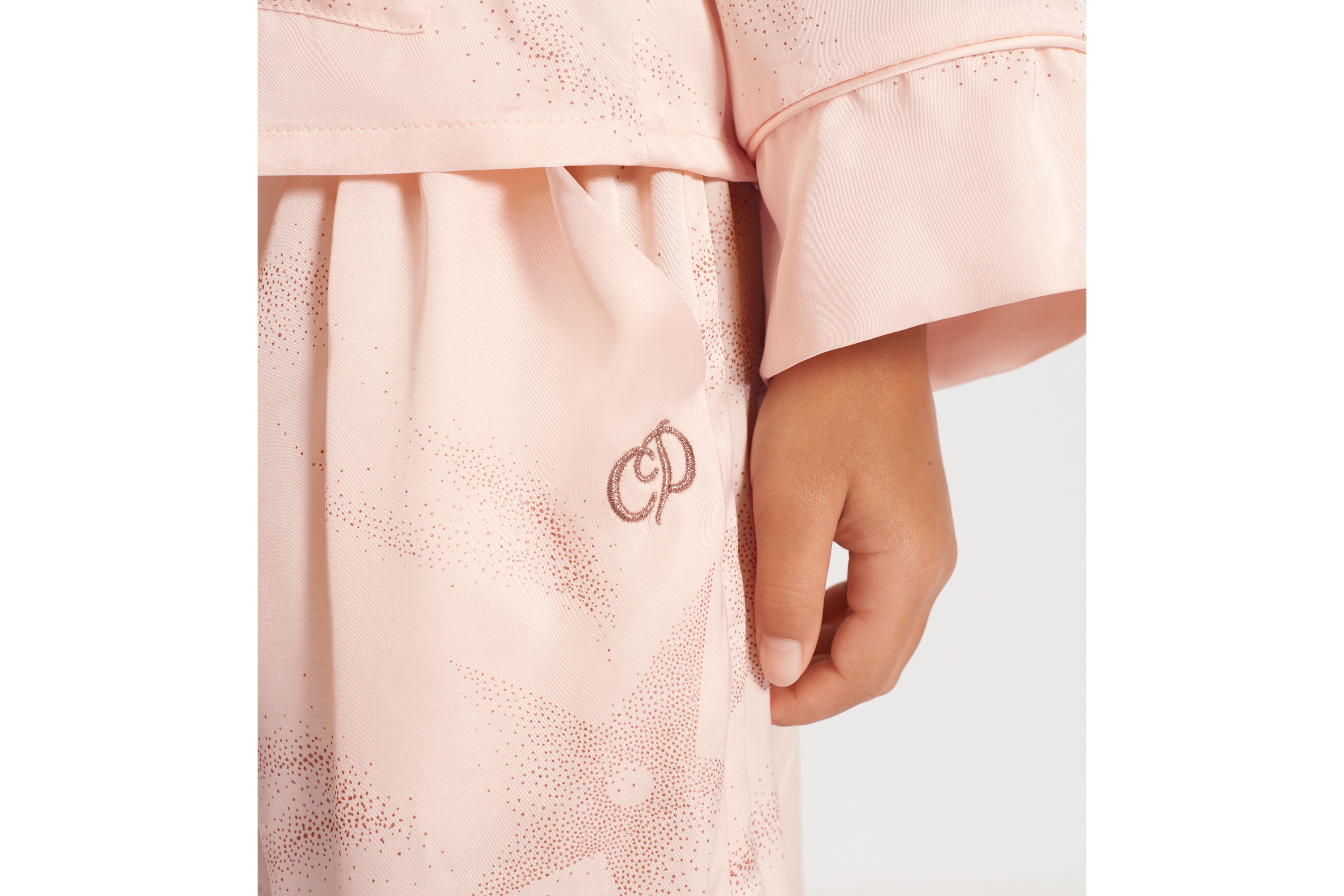 Kids' Shirt Pale Pink Satin-Finish Voile with Copper-Tone Constellation ...