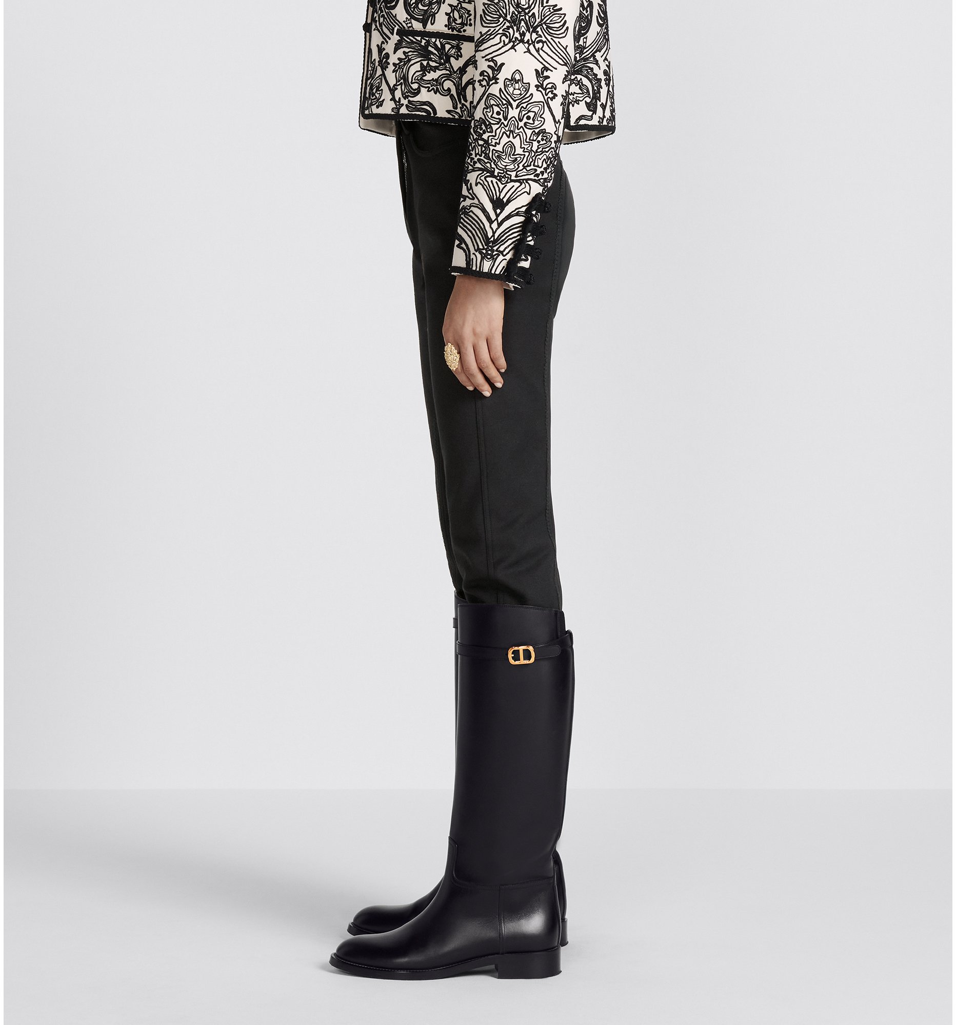 Dior Empreinte Boot Black Calfskin | DIOR