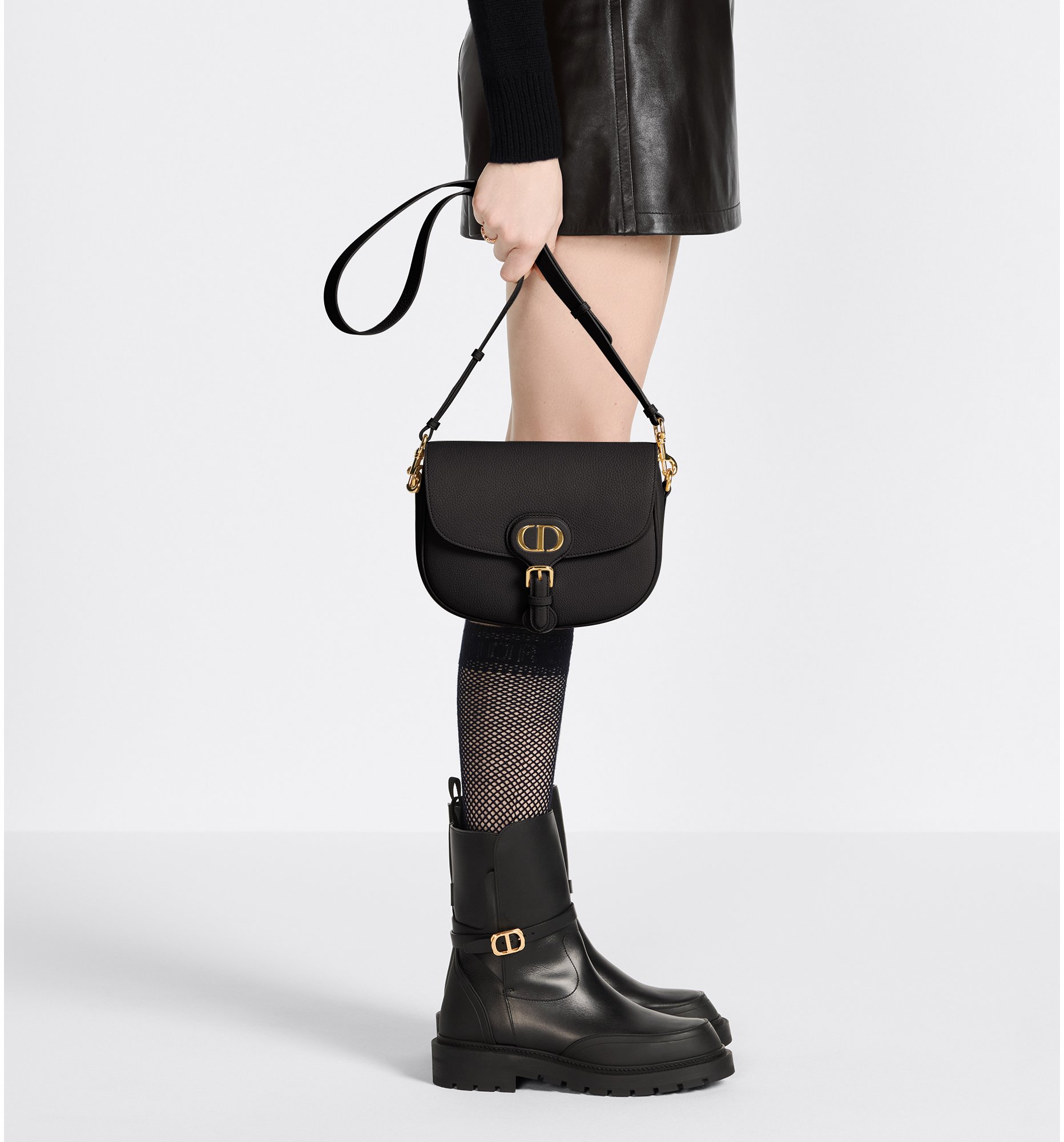 Sac Dior Bobby Medium Cuir de veau grainé noir | DIOR