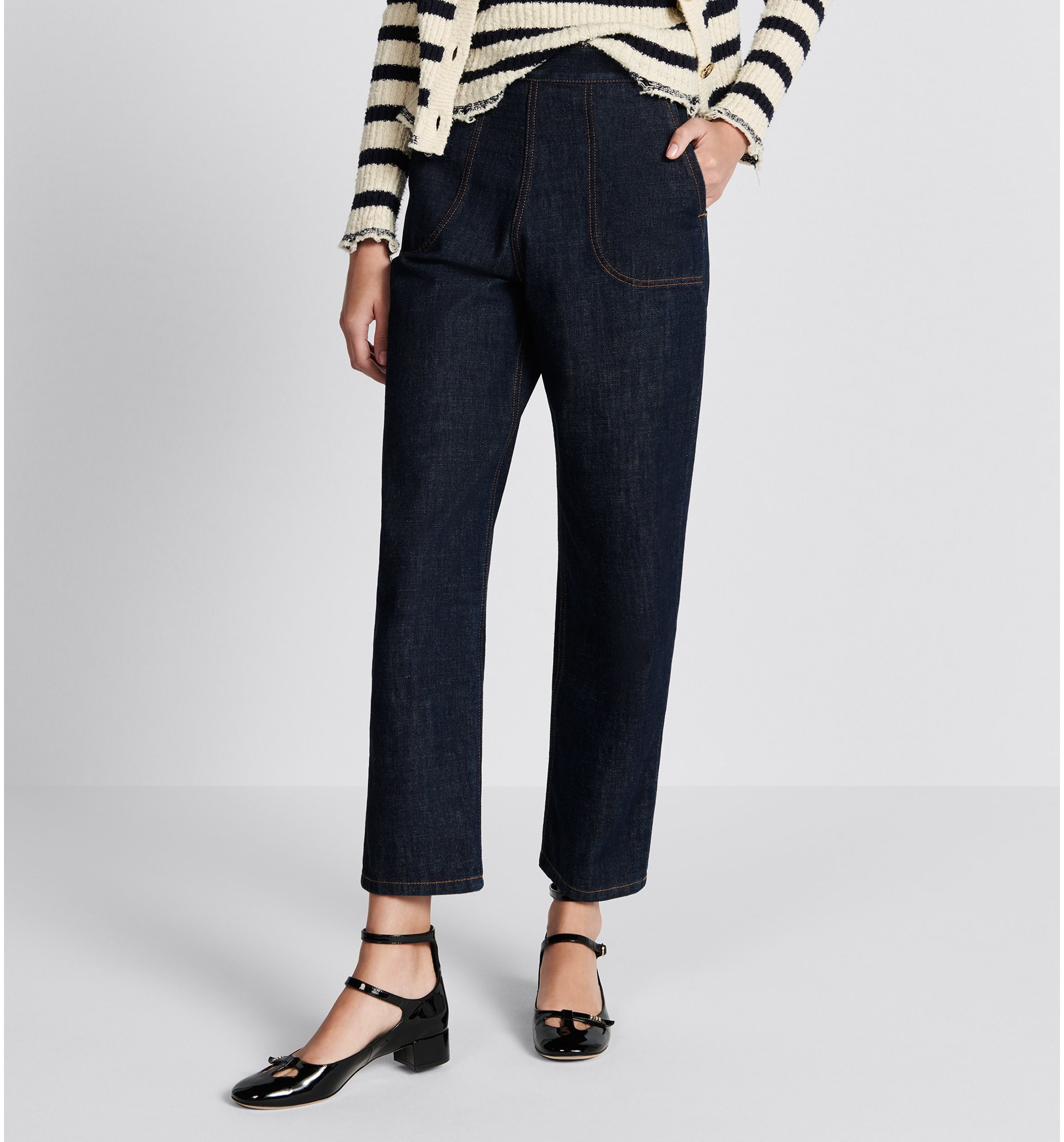 Dior 8 Regular-Fit Jeans, D06 Deep Blue Cotton Denim | DIOR