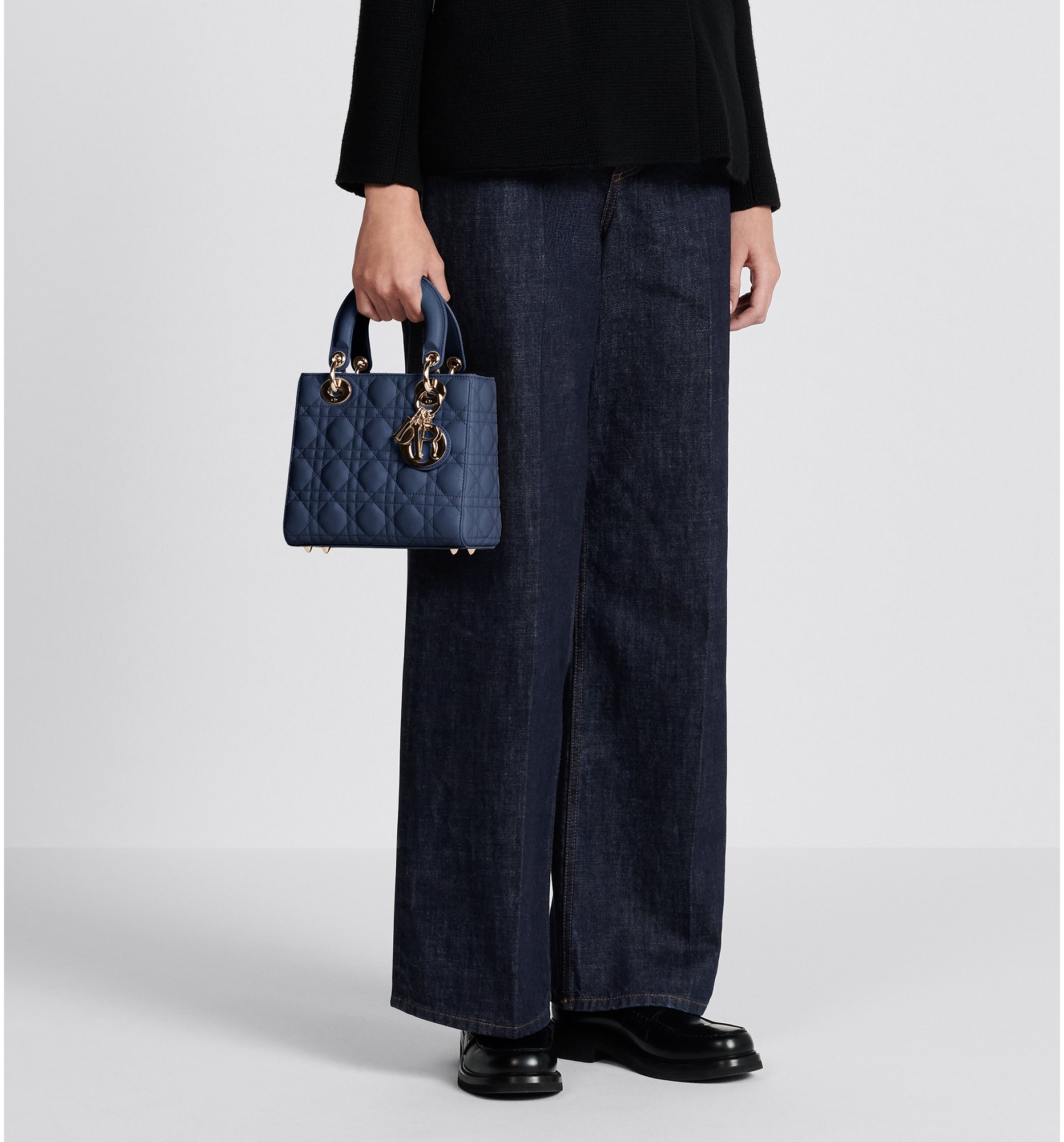 Small Lady Dior My ABCDior Bag Deep Ocean Blue Cannage Lambskin | DIOR