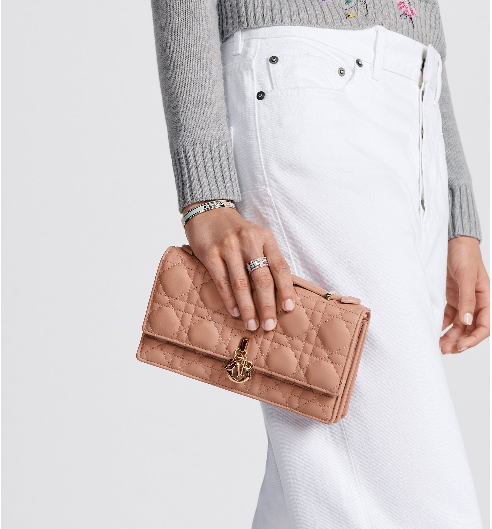 My Dior Mini Bag Rose des Vents Cannage Lambskin | DIOR