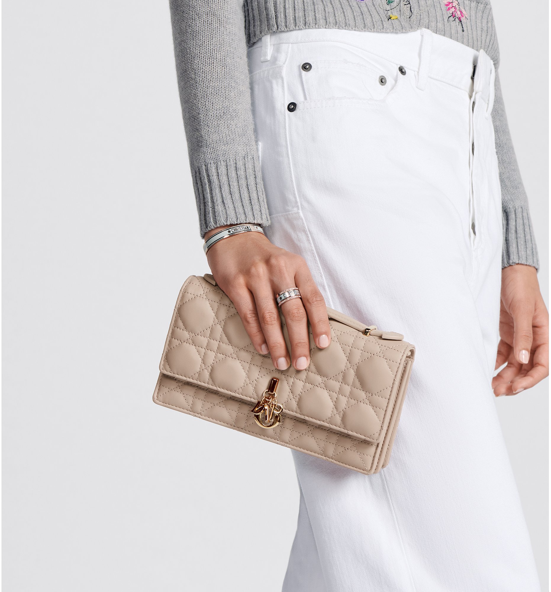 My Dior Mini Bag Powder Beige Cannage Lambskin | DIOR