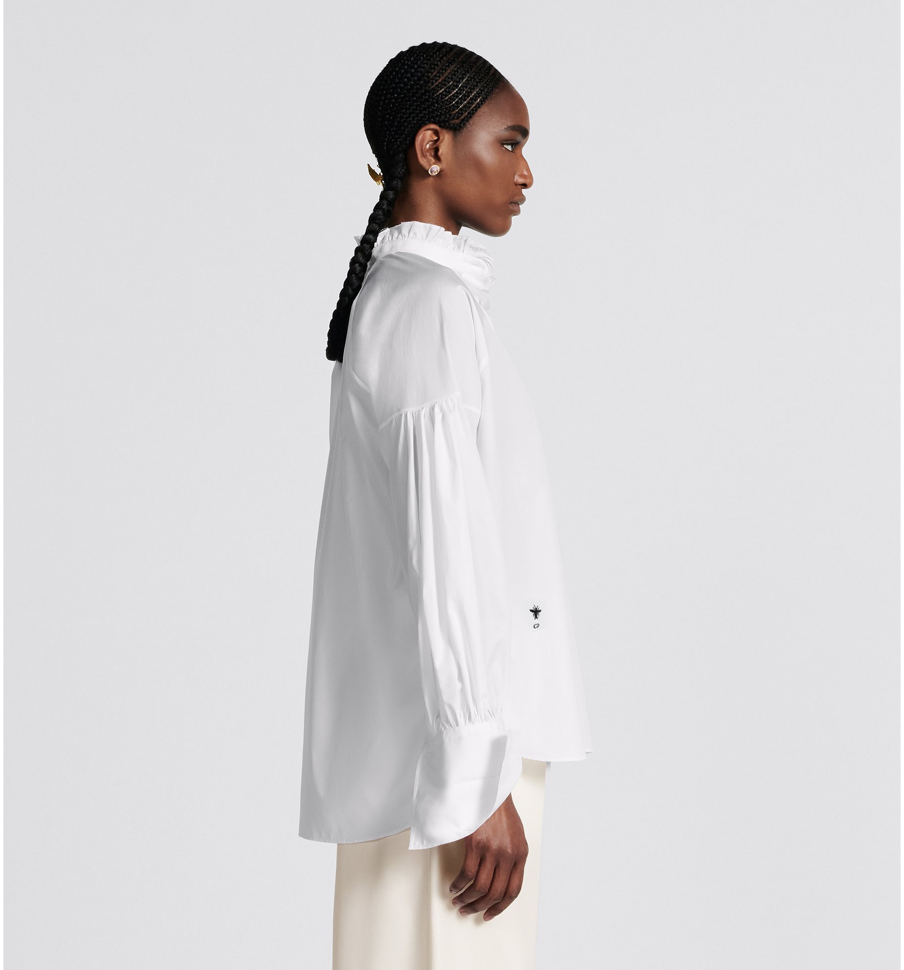 Blouse White Cotton Poplin | DIOR