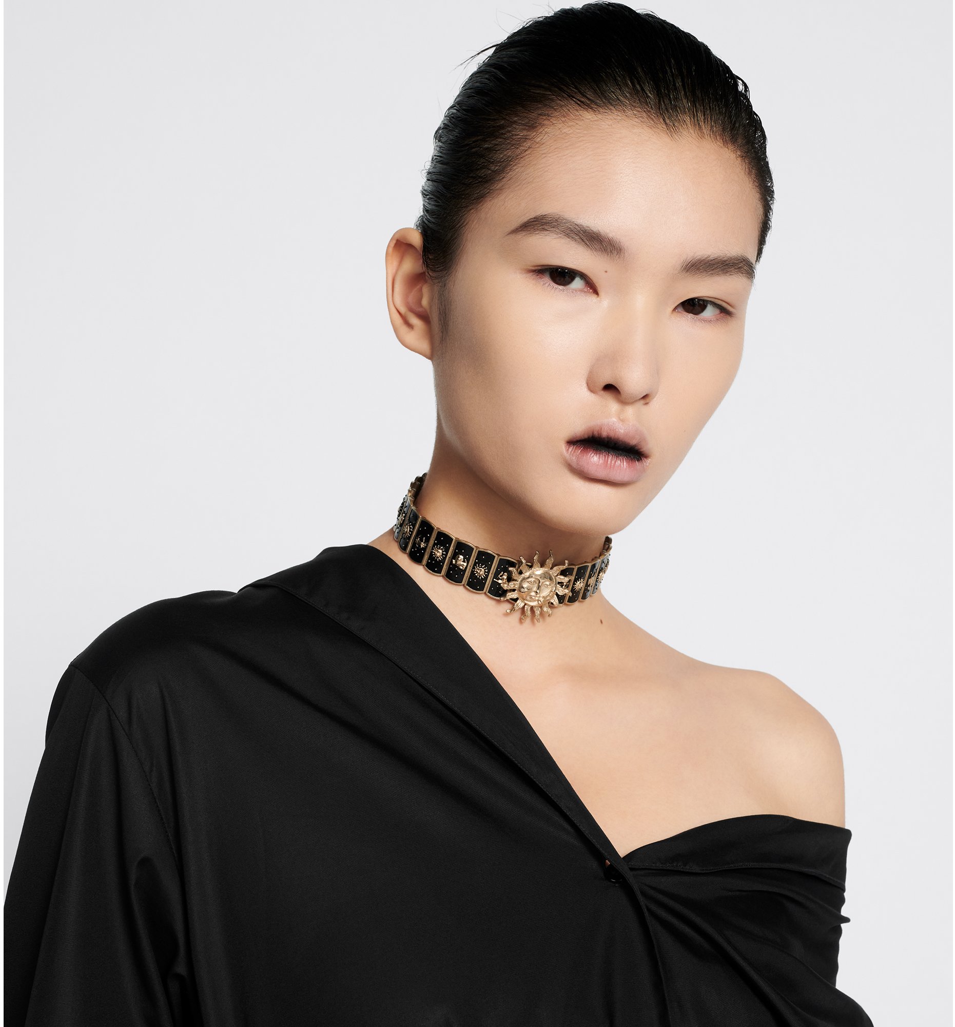Asymmetric Shirt Black Cotton Poplin | DIOR