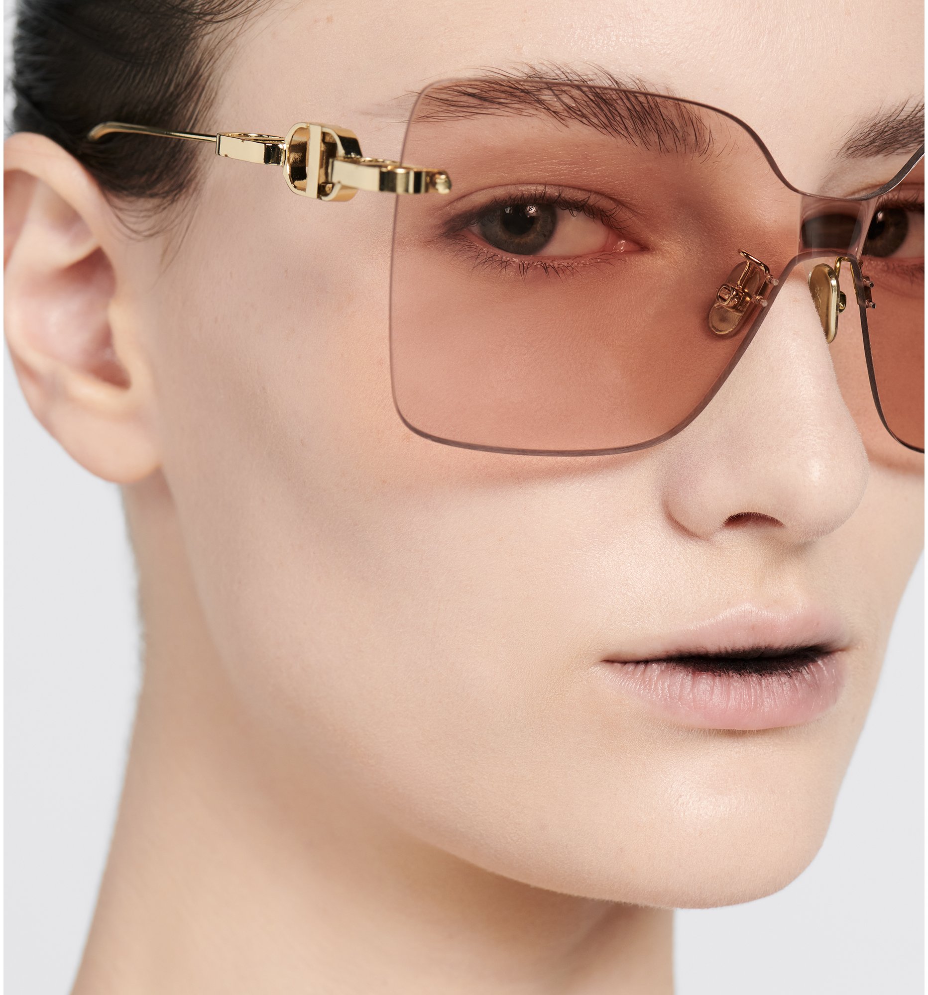 CD Chain M1U Nude Square Sunglasses | DIOR