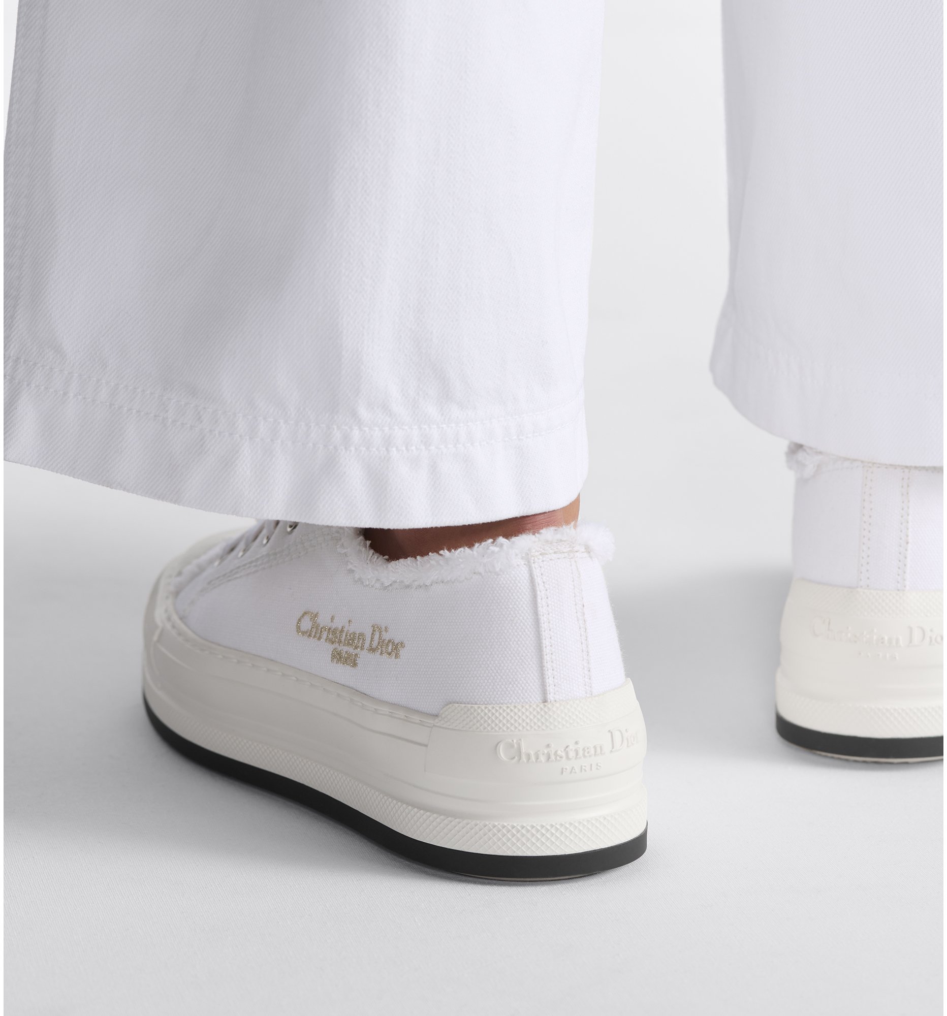Dioriviera Walk'n'Dior Platform Sneaker White Fringed and Embroidered ...